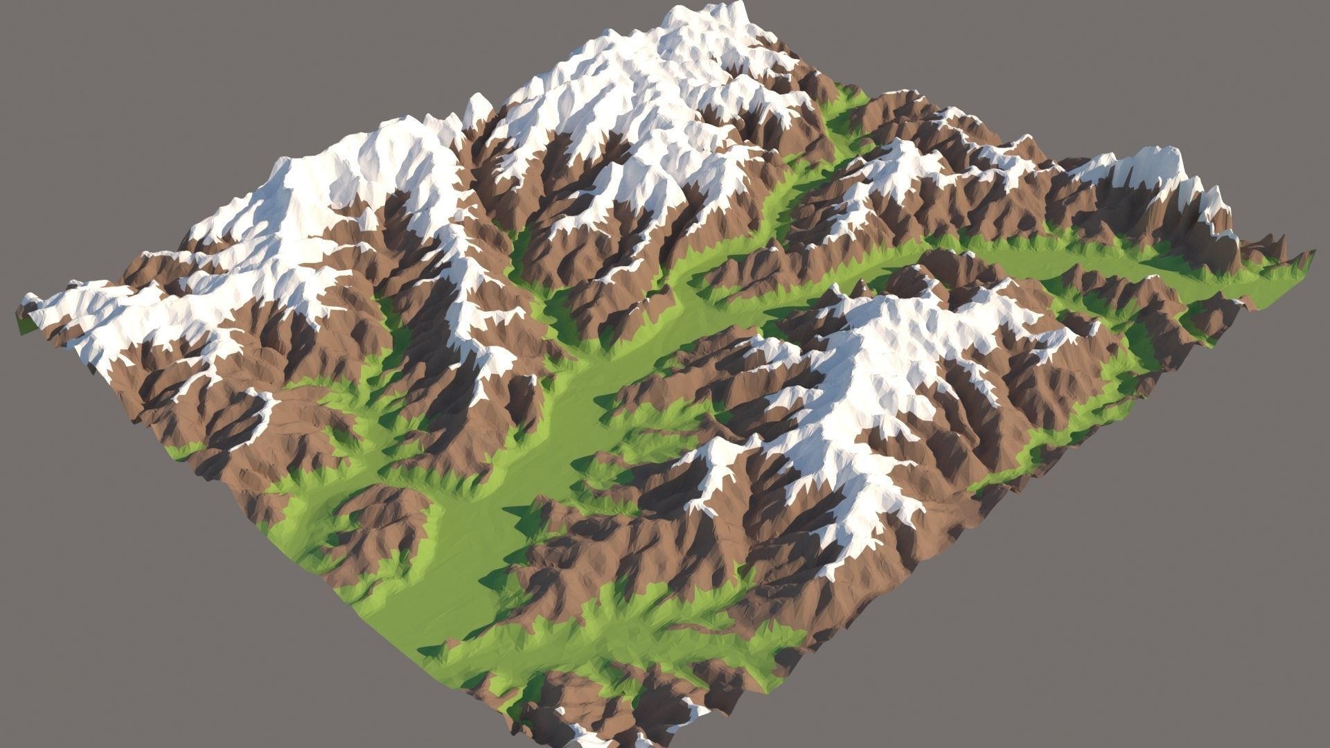 3D model Mountain Low-poly 3D model VR / AR / low-poly | CGTrader