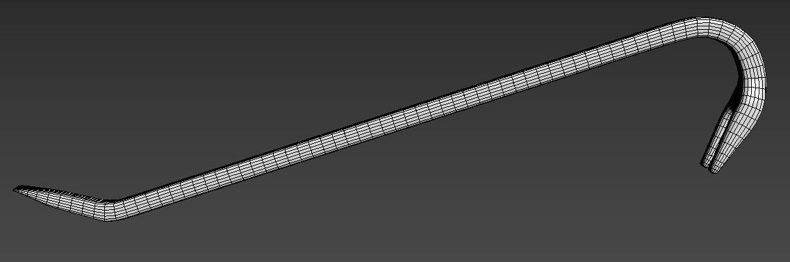 Crowbar metal hook 3D model | CGTrader