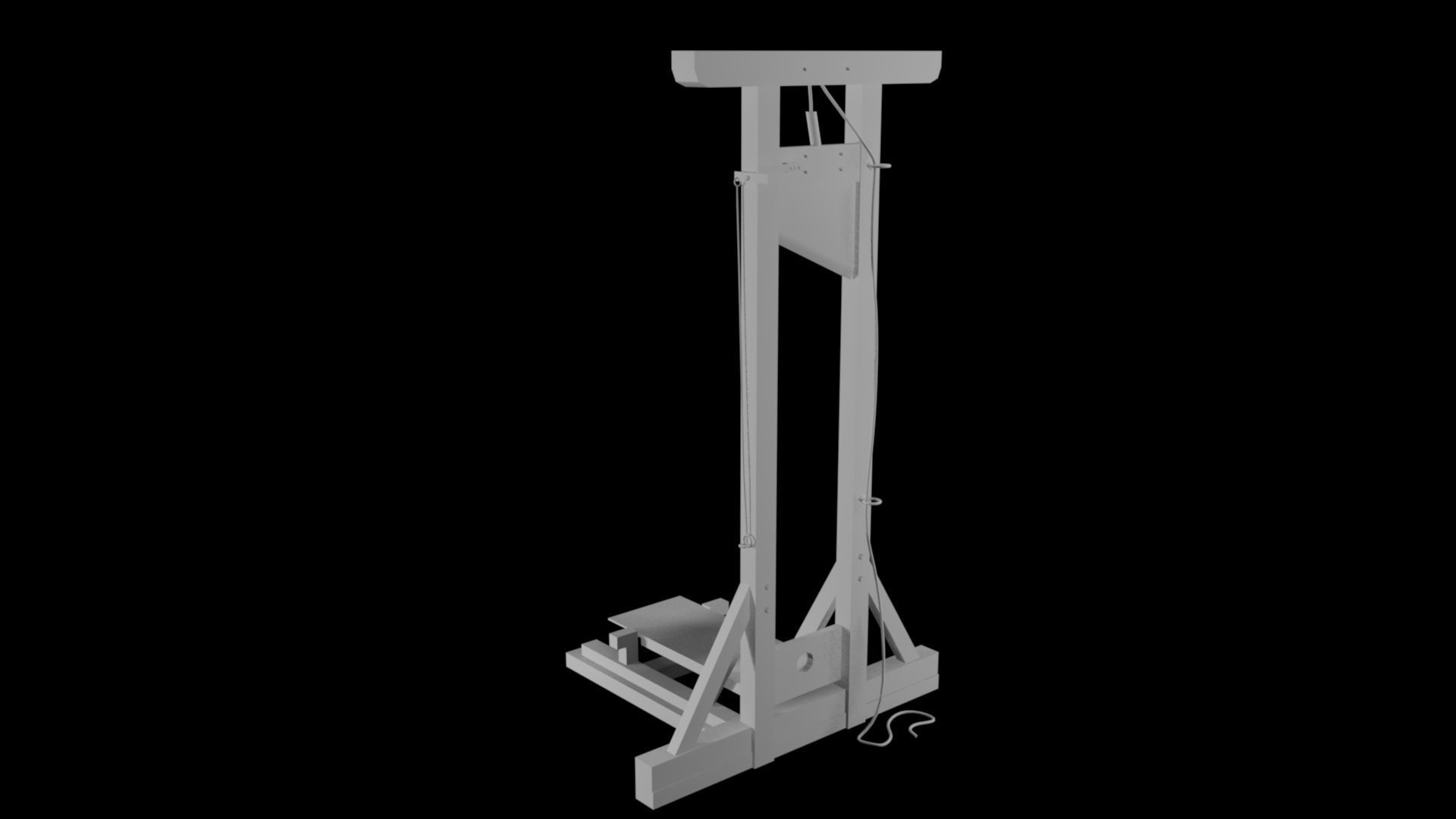 Guillotine Display model 3D model | CGTrader