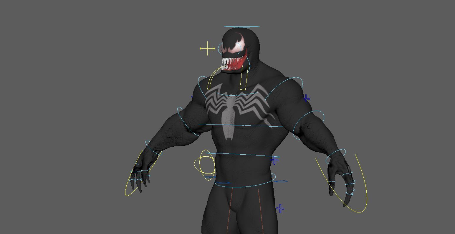 3D model Ultimate Venom 3D Production Model Rigged W Maya Muscle System ...