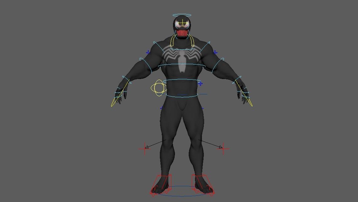 3D model Ultimate Venom 3D Production Model Rigged W Maya Muscle System ...