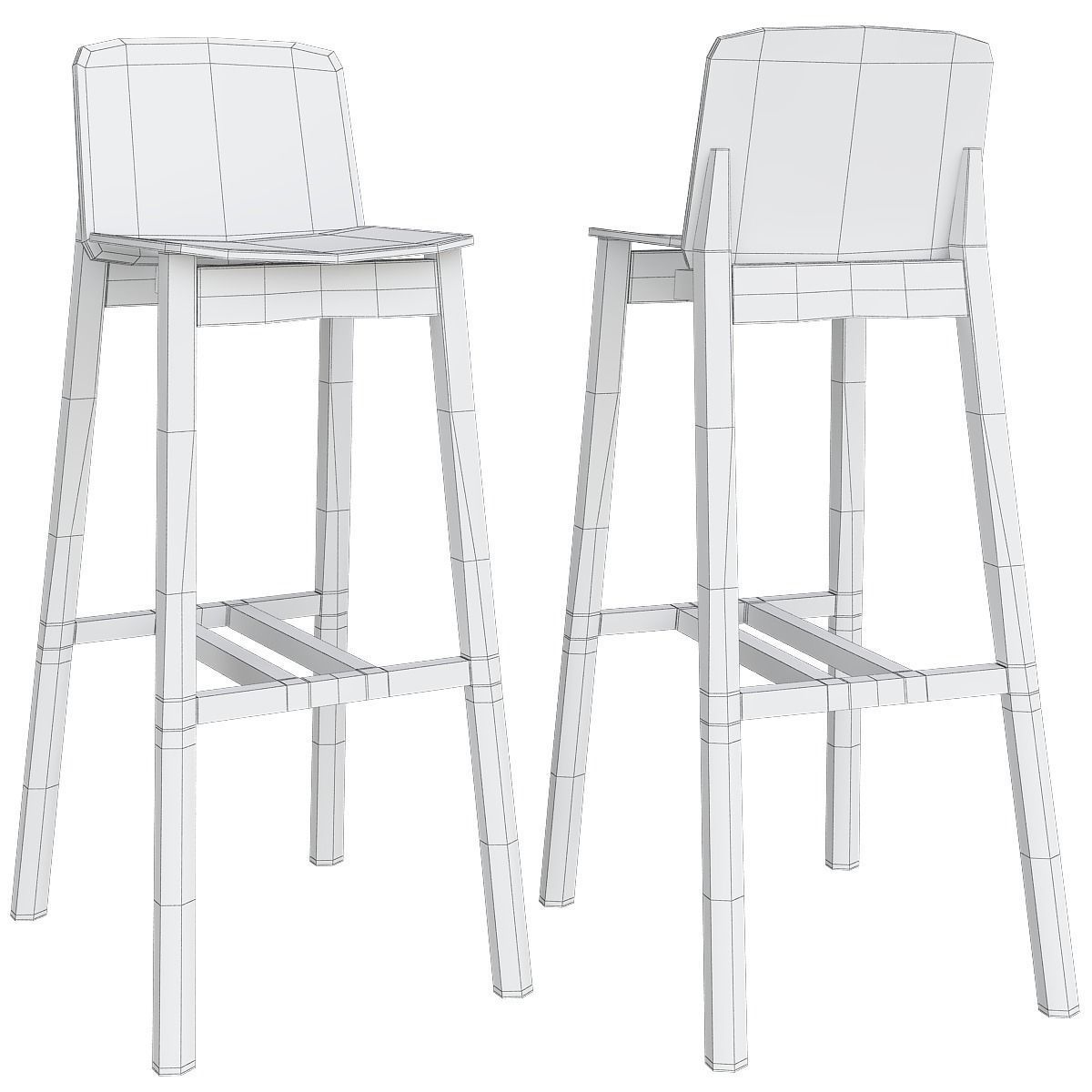 3D model Bar stool PROP H-4390 low poly 3d model VR / AR / low-poly ...