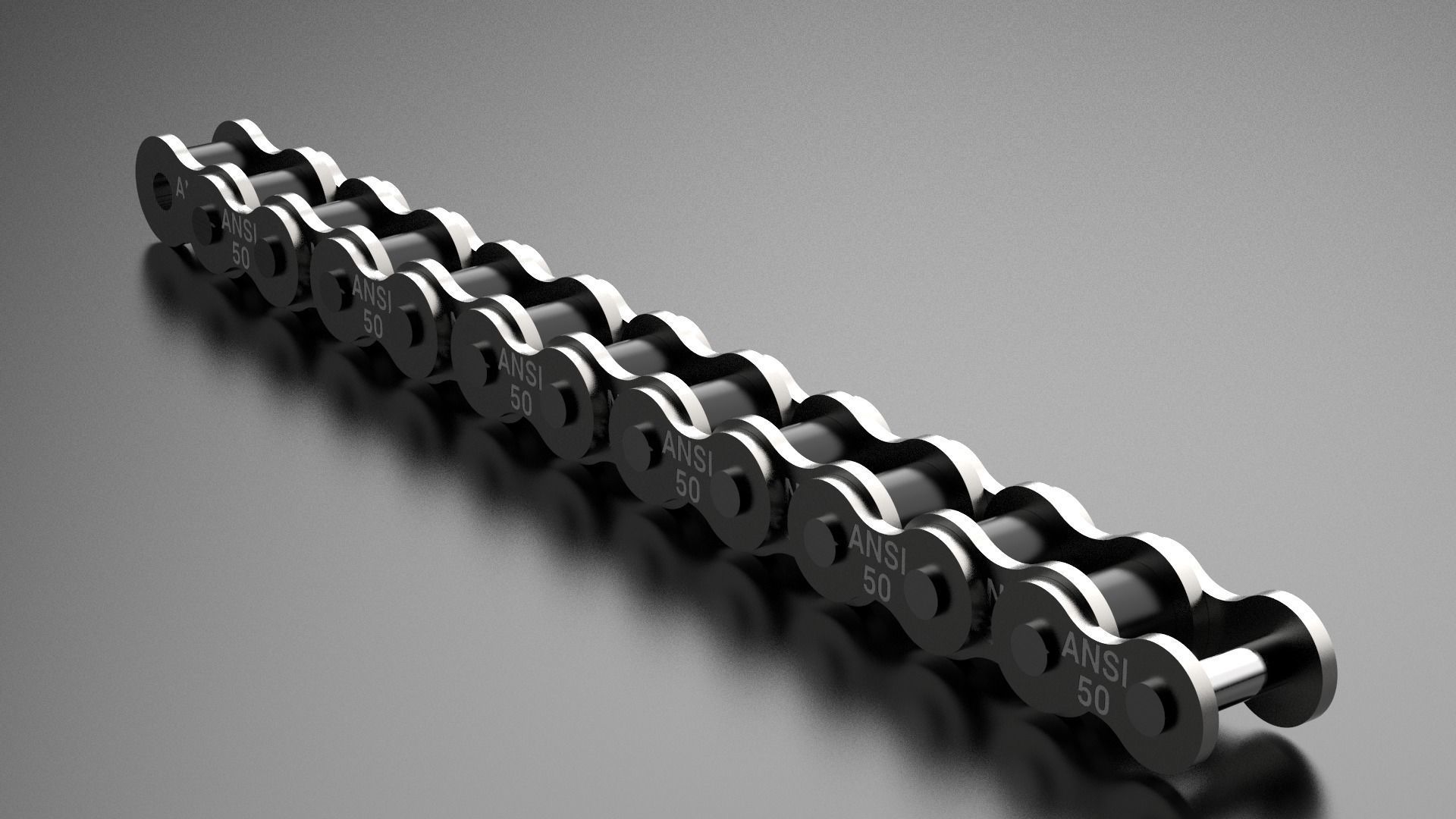 50 STANDARD ROLLER CHAIN 3D print model | CGTrader