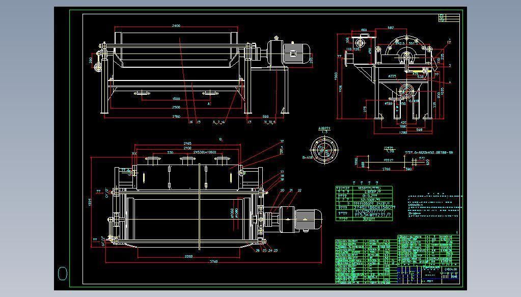 1000x2400 drum type magnetic separator complete set of drawings 3D ...