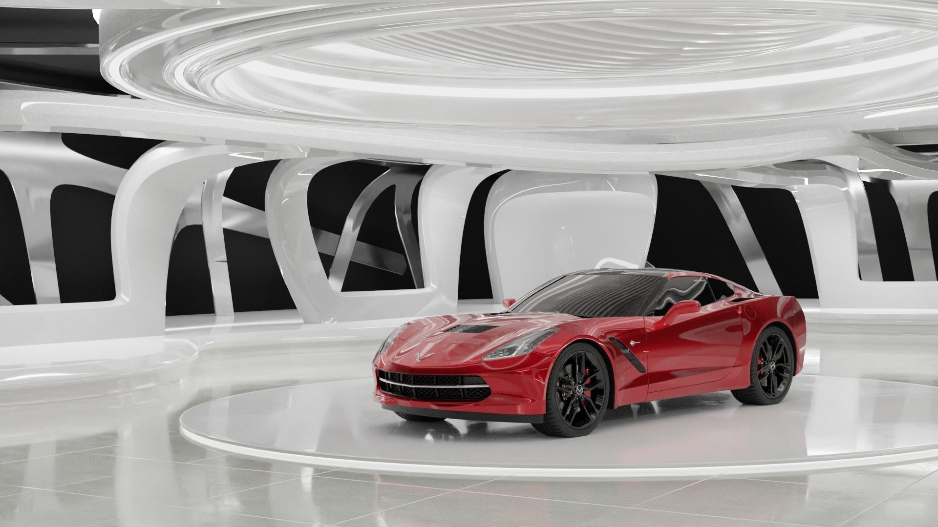 White Base Scenes Pack 3D model | CGTrader