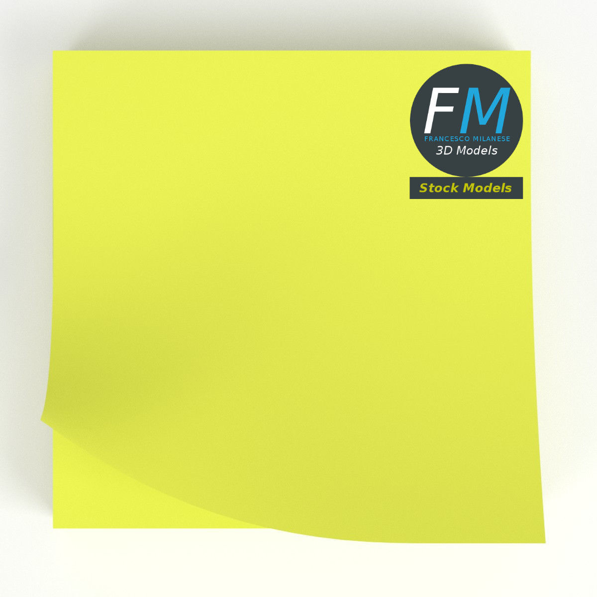 3D model Memo note block VR / AR / low-poly | CGTrader