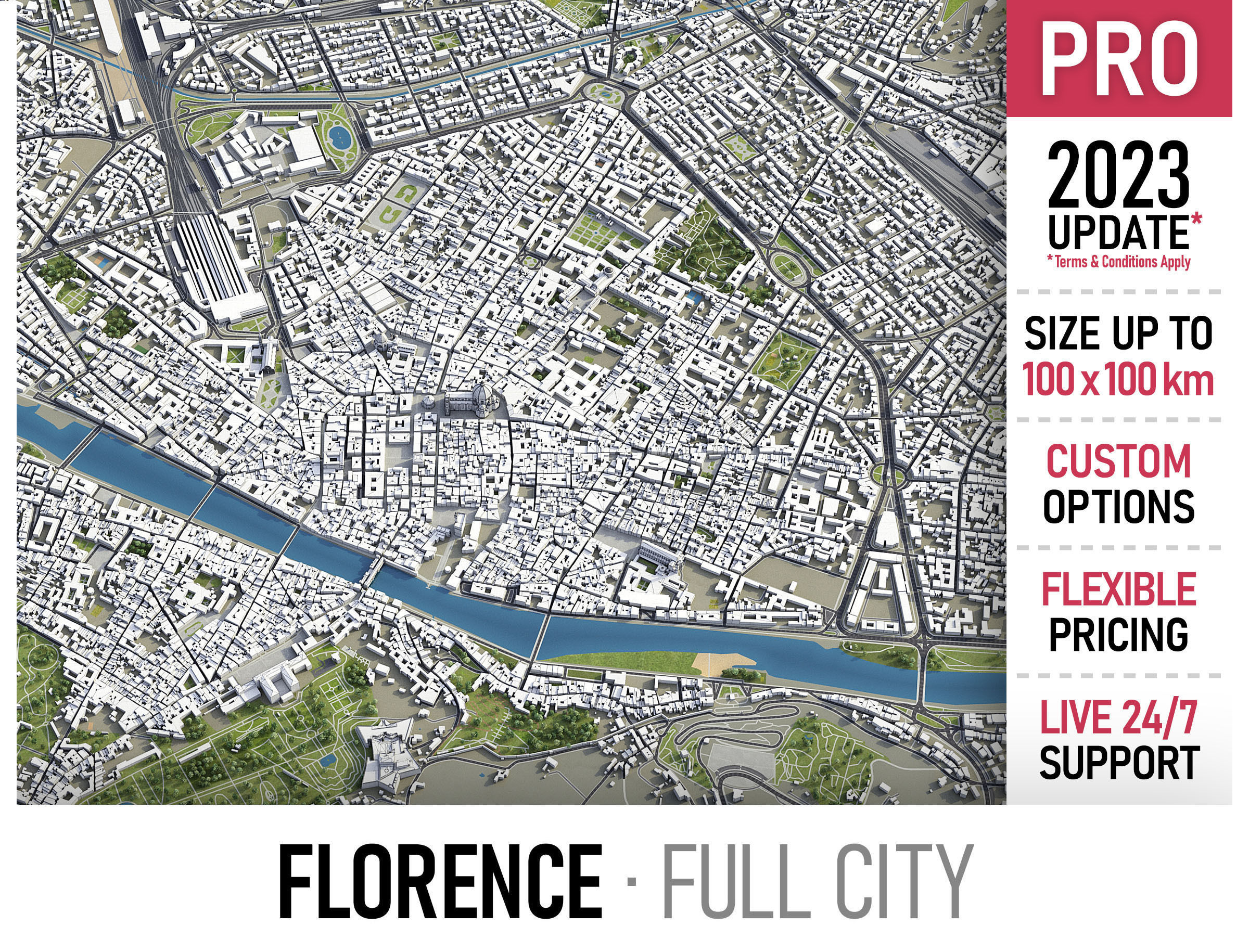 3D model Florence - Firenze VR / AR / low-poly | CGTrader