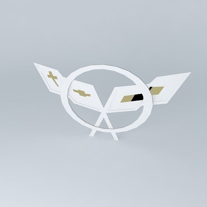 Chevrolet Corvette logo free 3D model | CGTrader