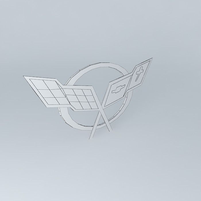 Chevrolet Corvette logo free 3D model | CGTrader