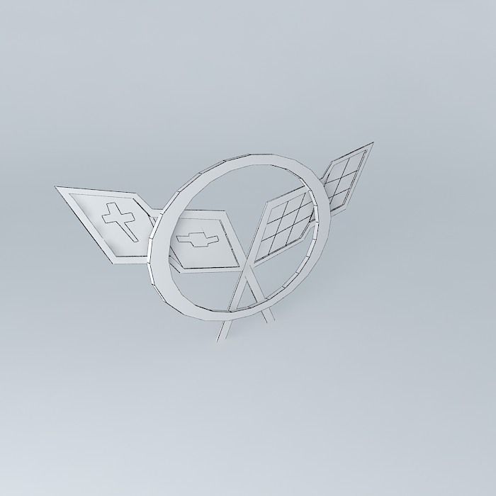 Chevrolet Corvette logo free 3D model | CGTrader