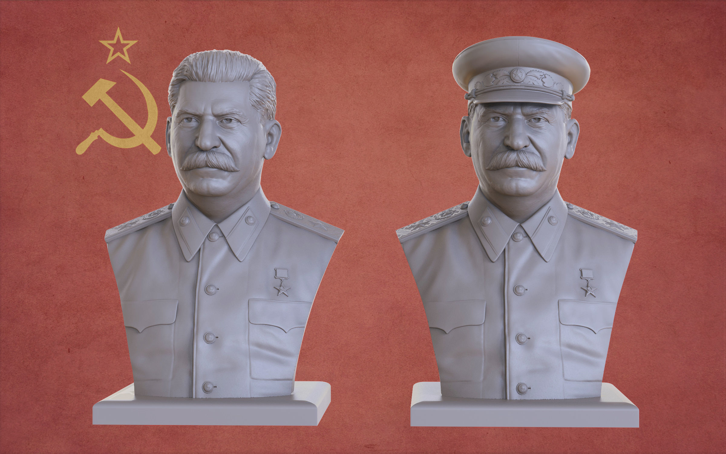 Joseph Stalin 3D model 3D printable | CGTrader