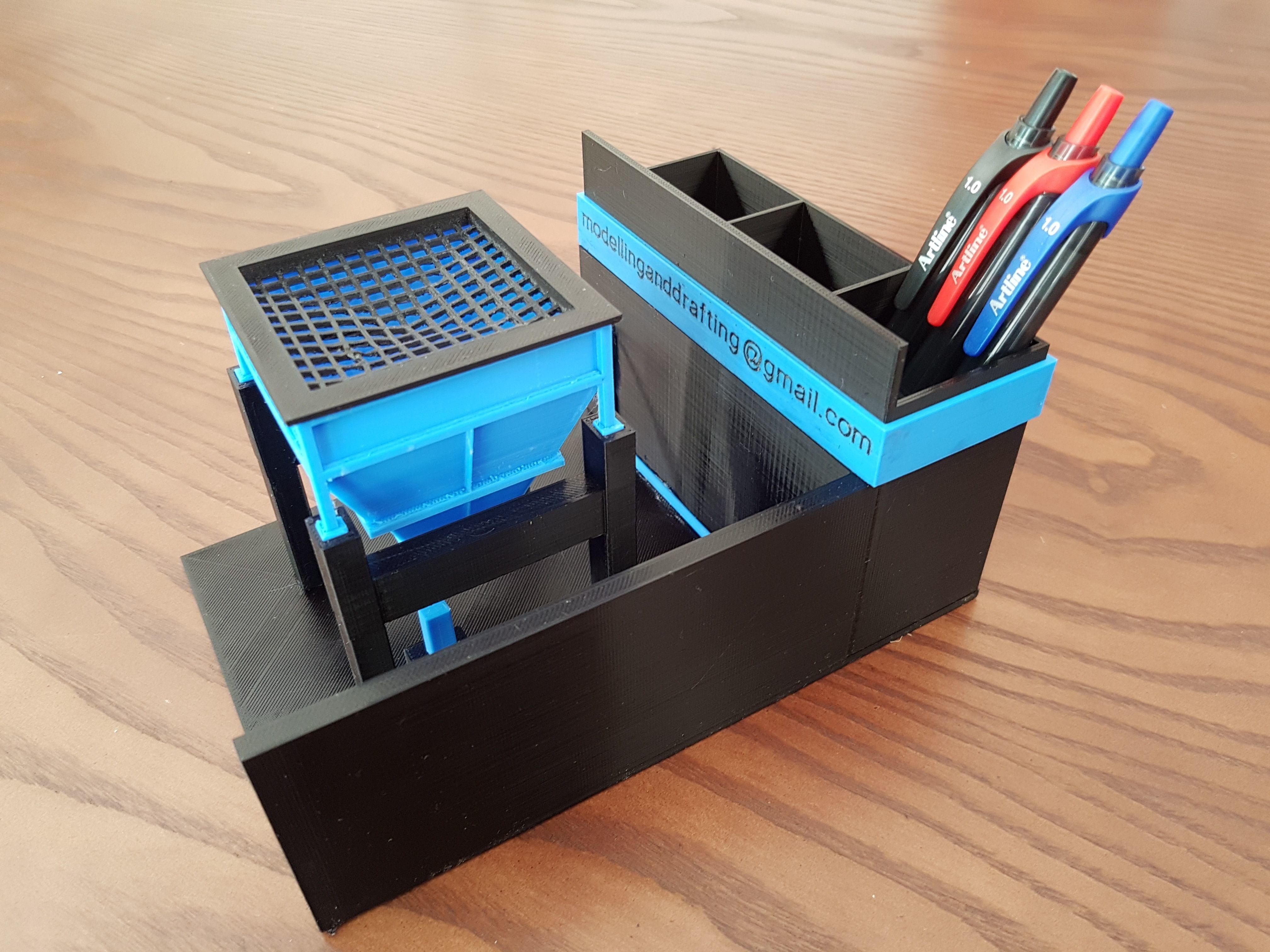 A Mixing Tank and also a Hopper as a Pen Holder for 3D Printing 3D ...