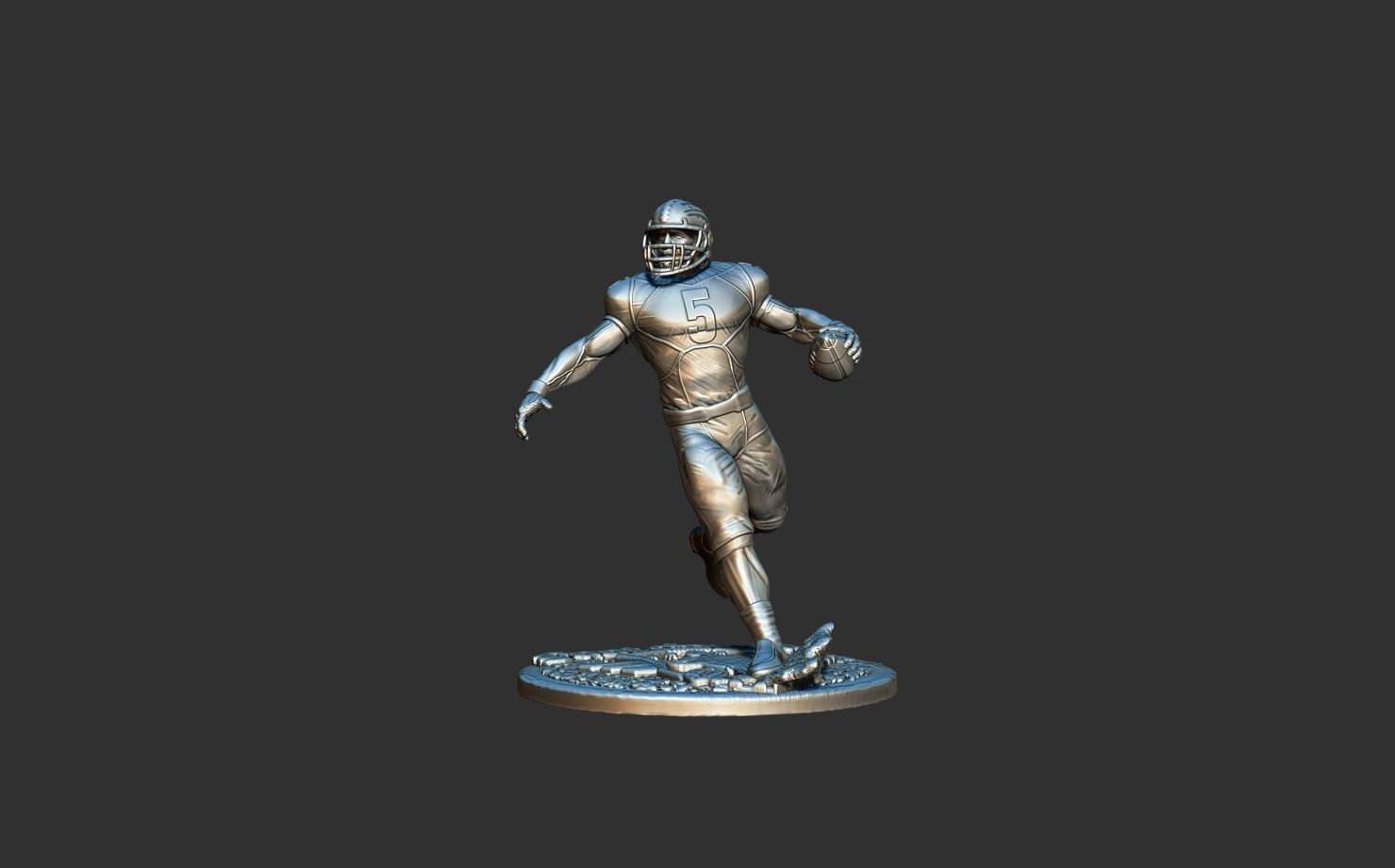 American football 3D model 3D printable | CGTrader