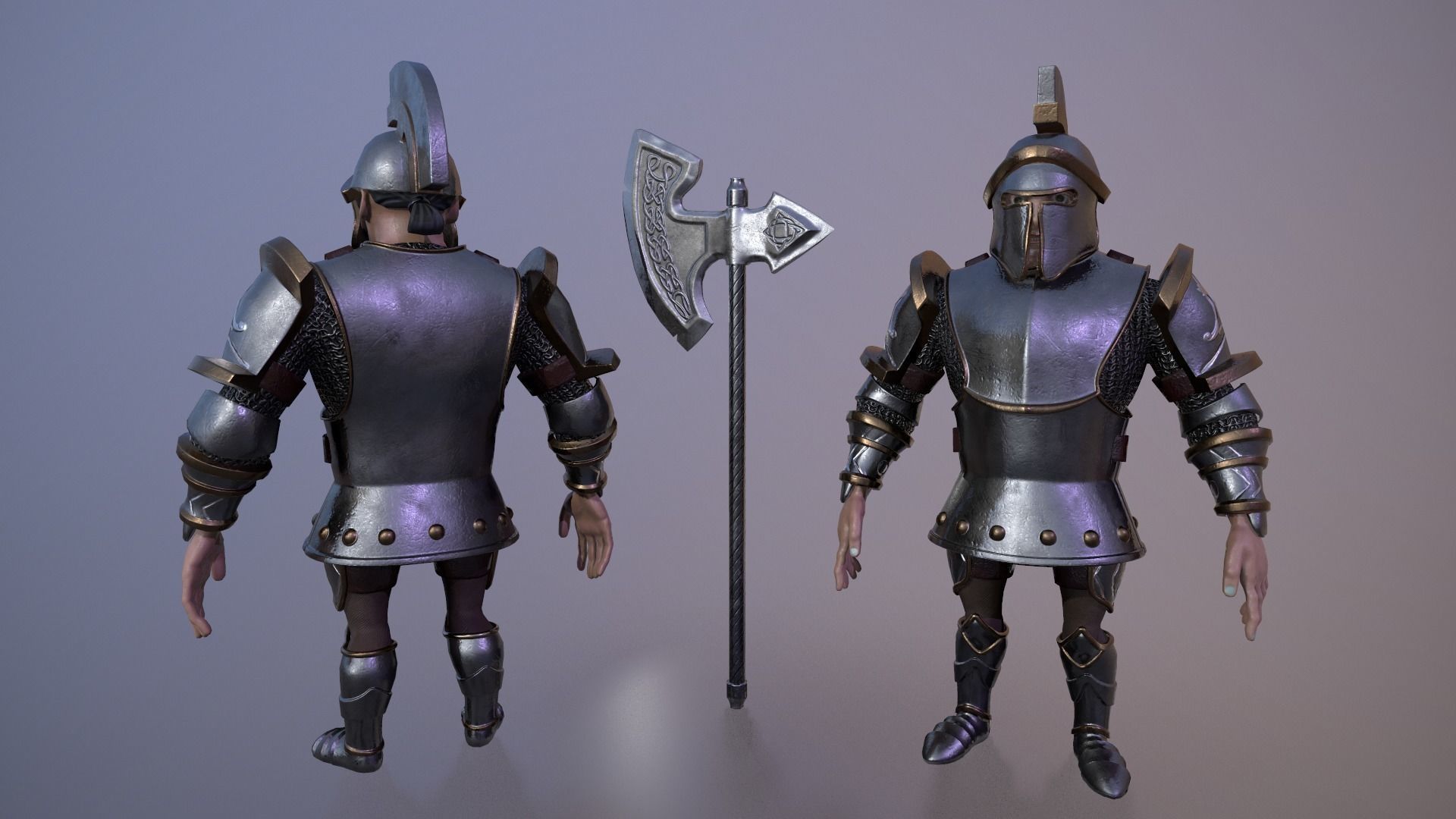 3D model Knight stylized VR / AR / low-poly rigged | CGTrader