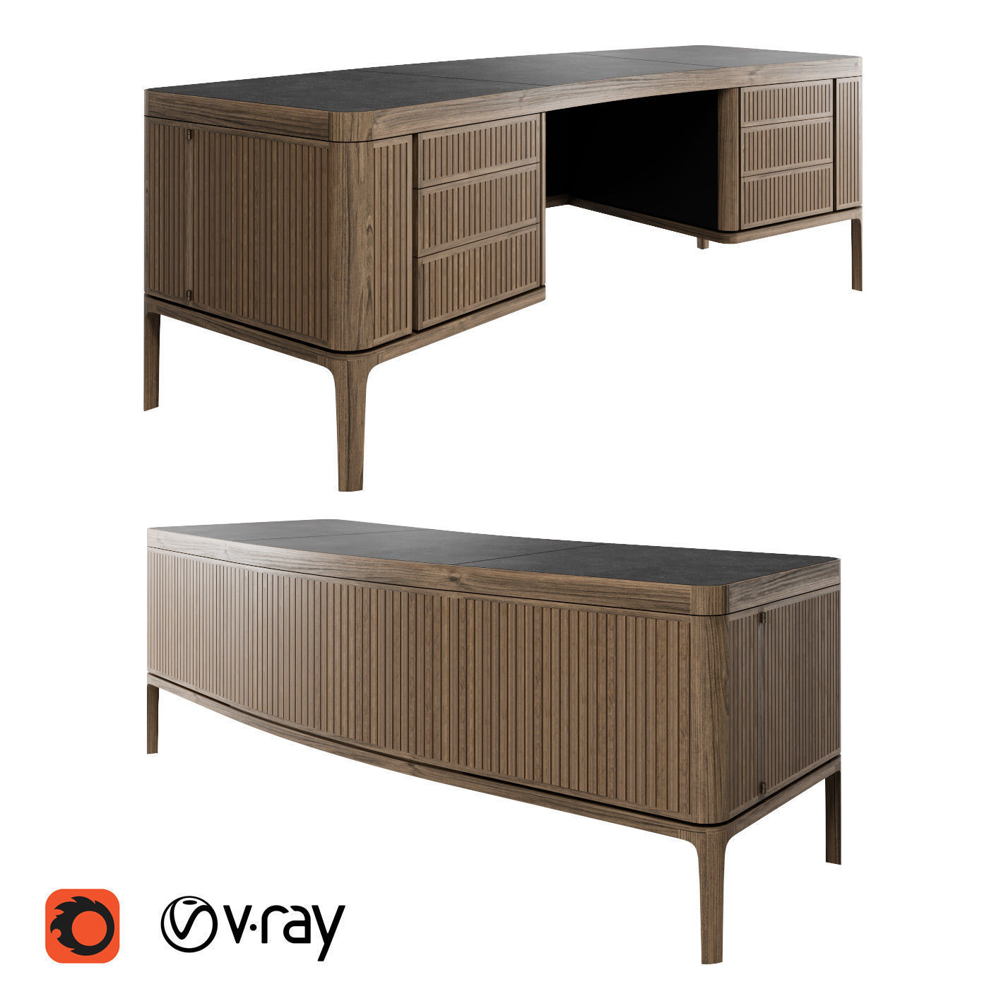 Ceccotti Paperweight Desk 3D model | CGTrader