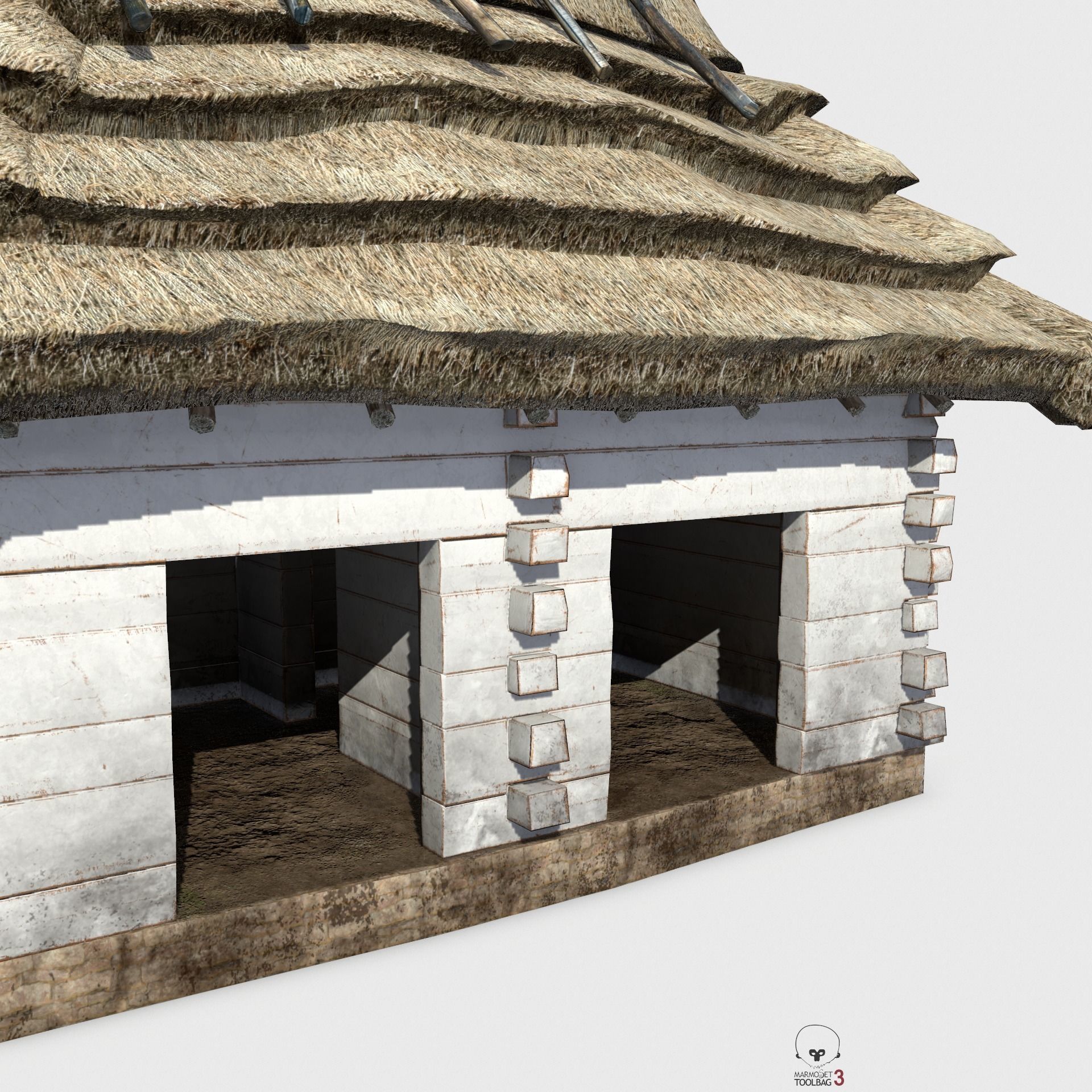 3D model Pigsty Building - Slav Architecture VR / AR / low-poly | CGTrader