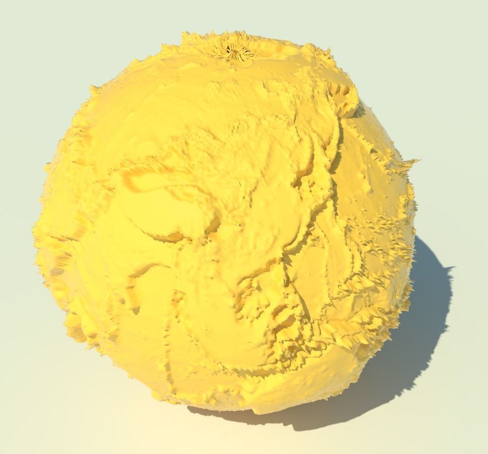 The earth Spherical Terrian Topography Digital Elevation 3D model ...