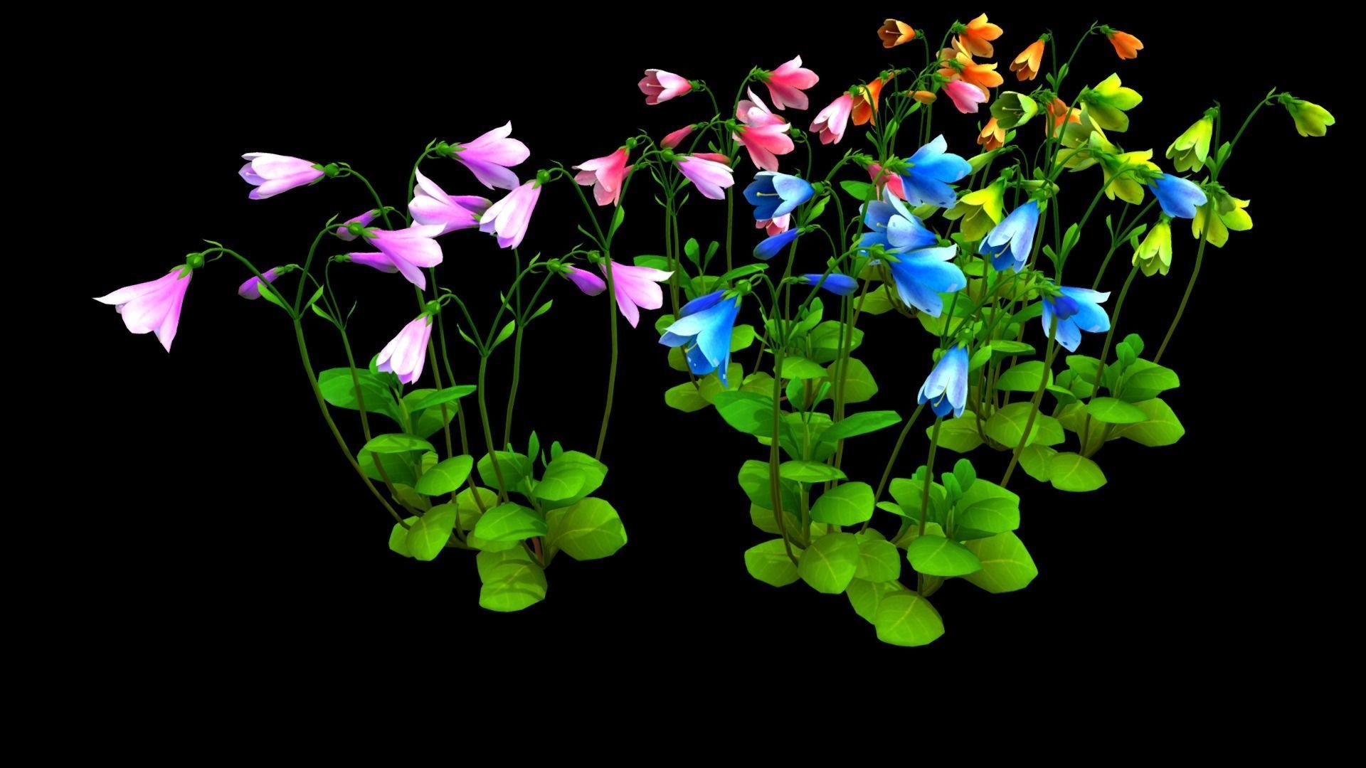 3D model Flower Linnaea Borealis VR / AR / low-poly | CGTrader