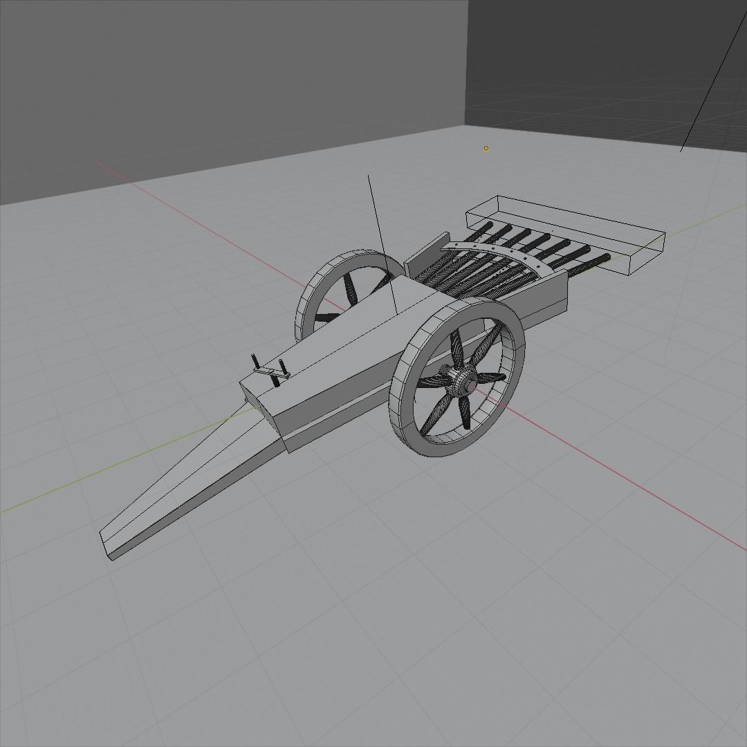 Machine Gun by Leonardo Da Vinci 3D model animated rigged | CGTrader