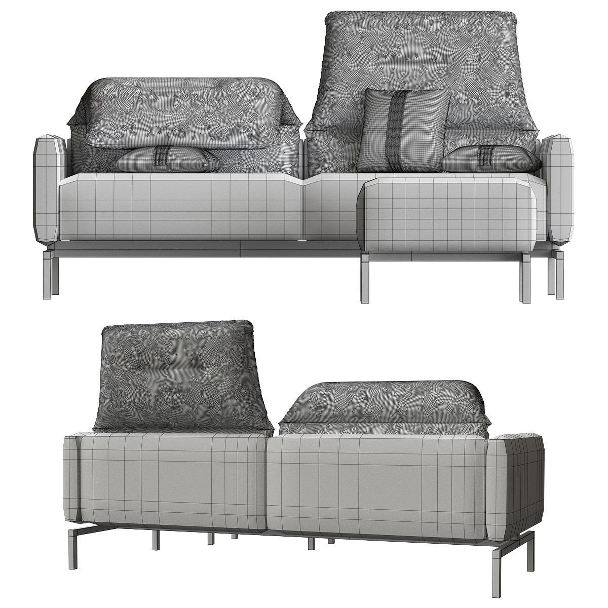 3D model COR AVALANCHE Sofa low poly 3d model VR / AR / low-poly | CGTrader
