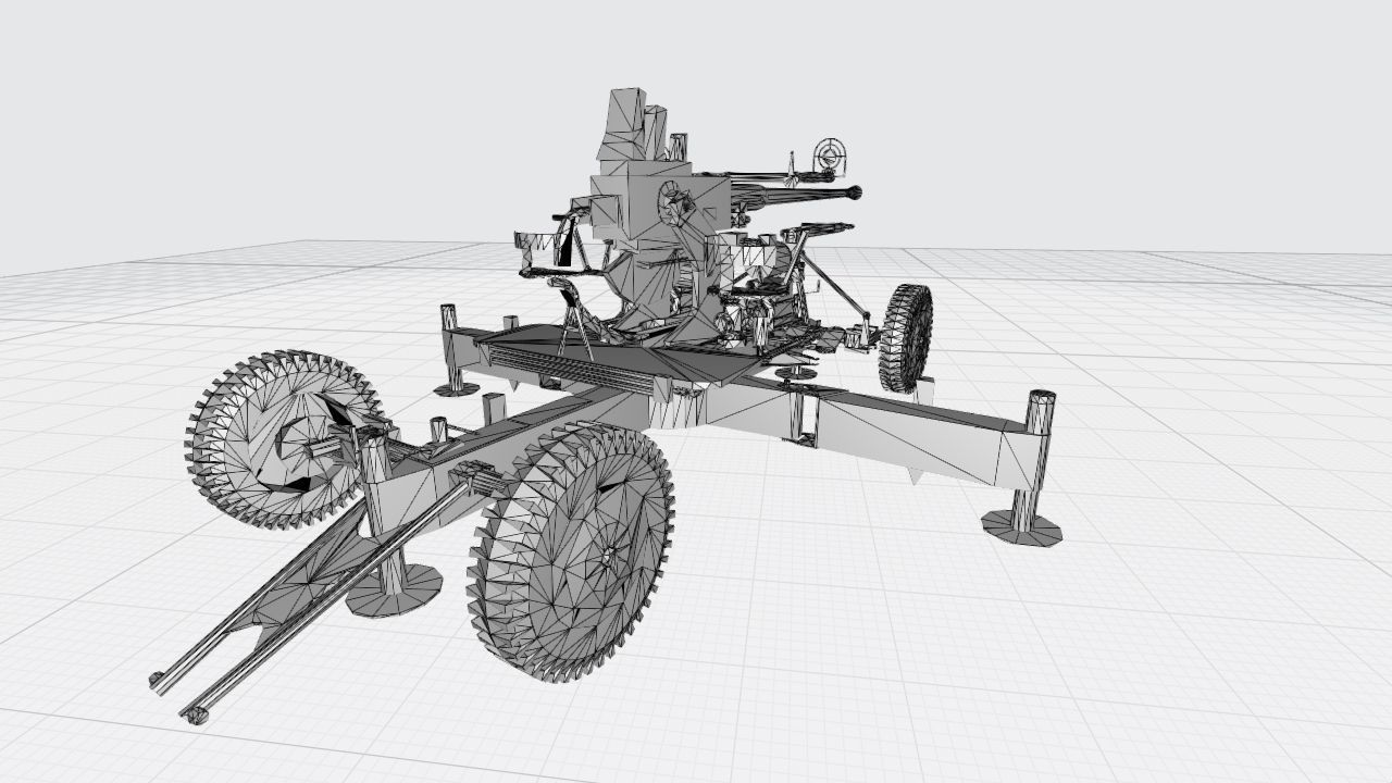 3D model Bofors 40 mm AA Gun VR / AR / low-poly | CGTrader