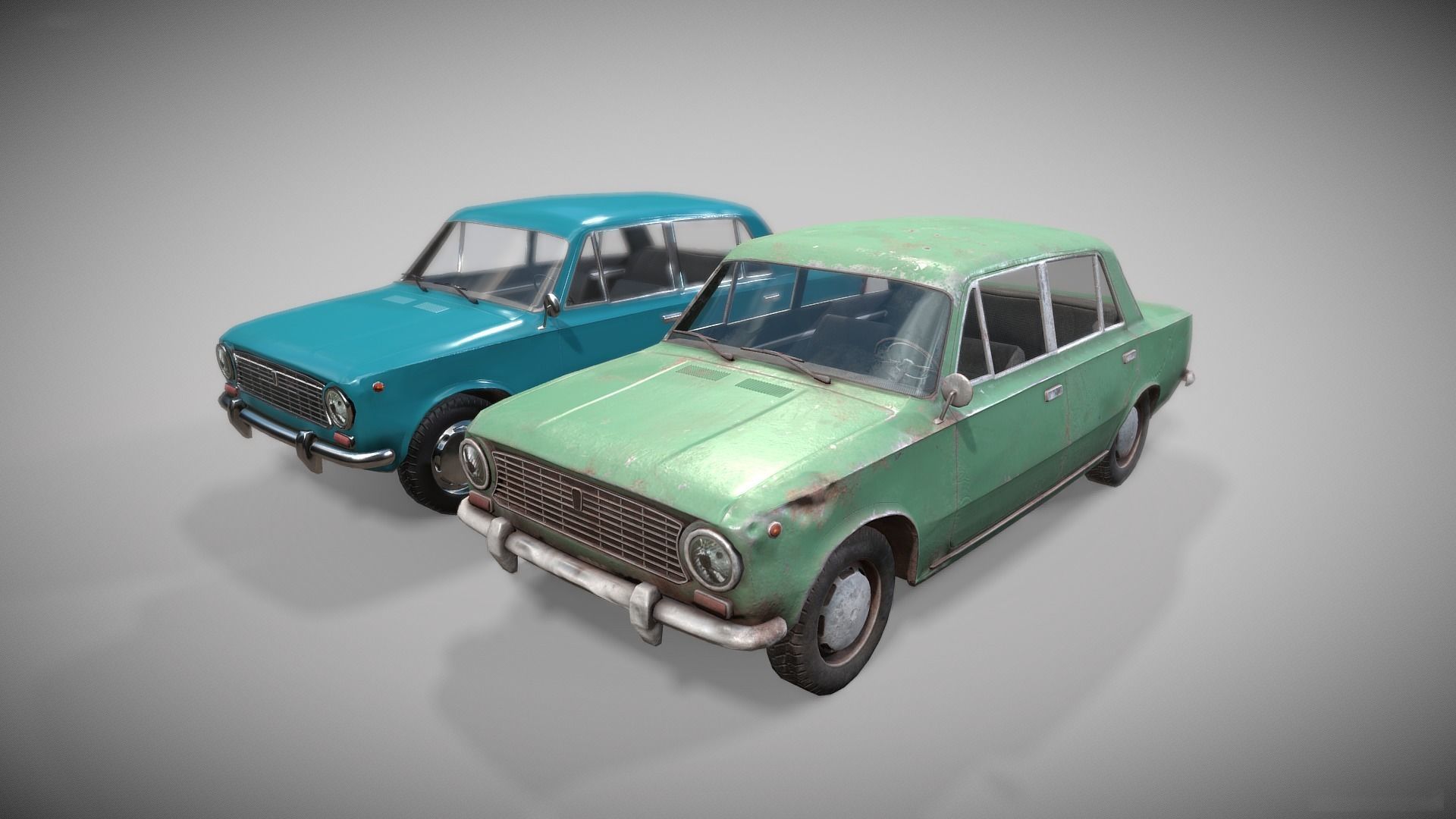 3D model 80s Russian Car Low poly VR / AR / low-poly | CGTrader
