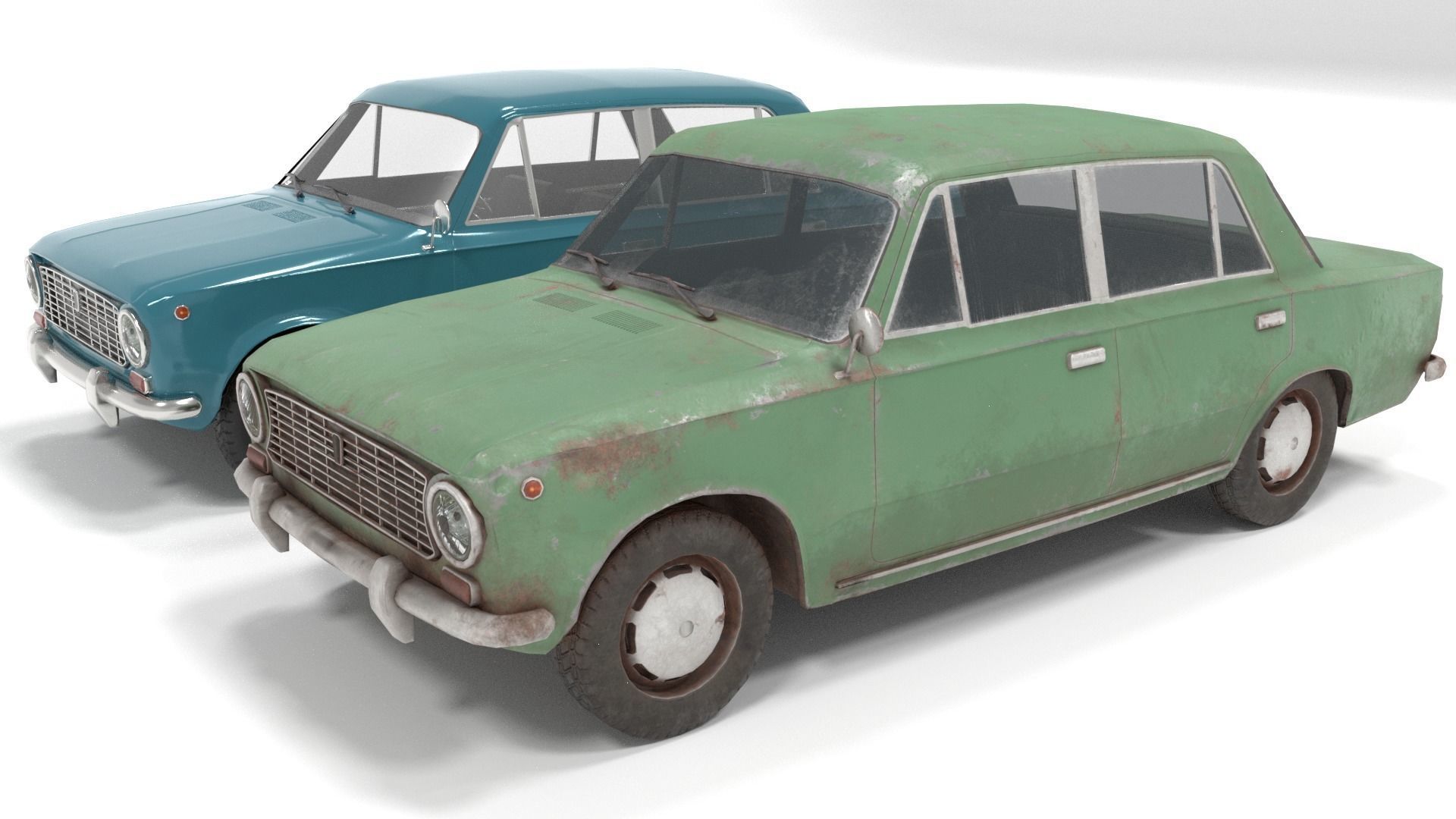 3D model 80s Russian Car Low poly VR / AR / low-poly | CGTrader