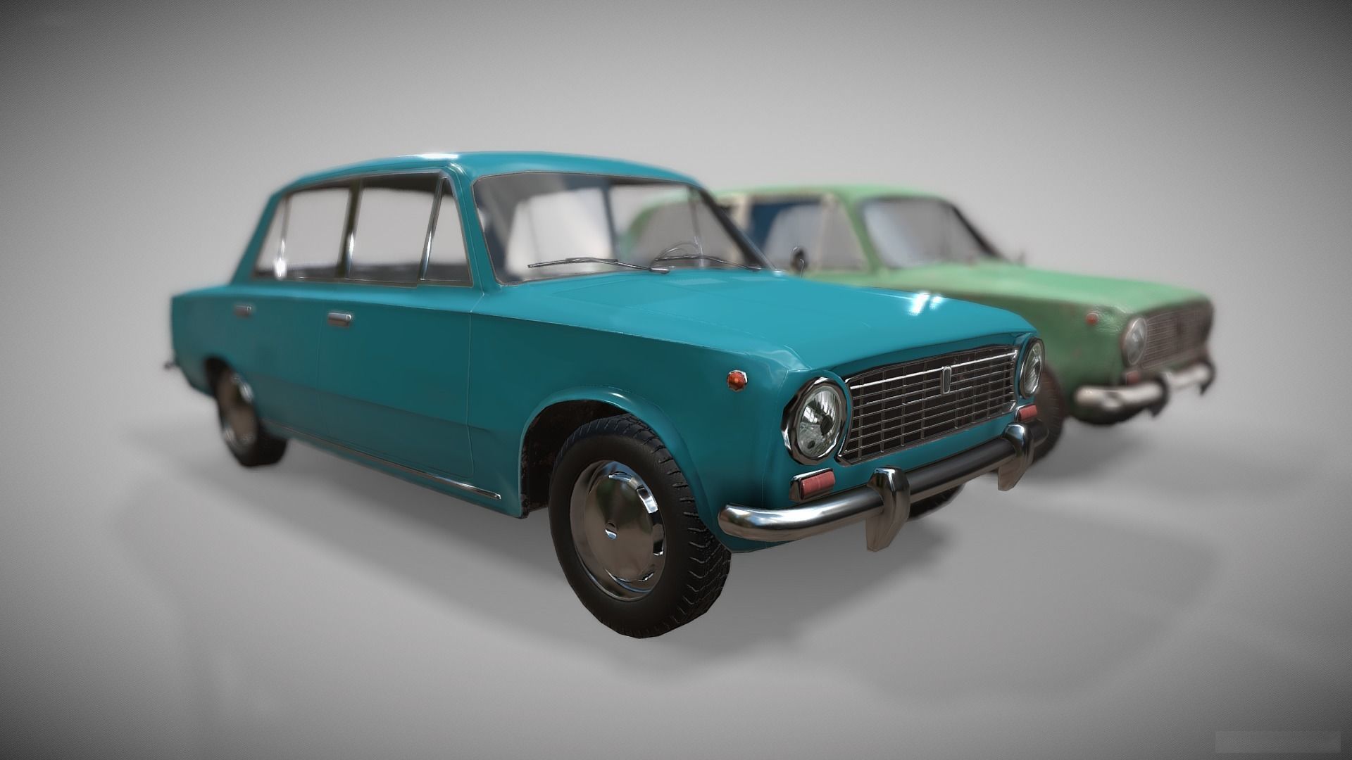 3D model 80s Russian Car Low poly VR / AR / low-poly | CGTrader
