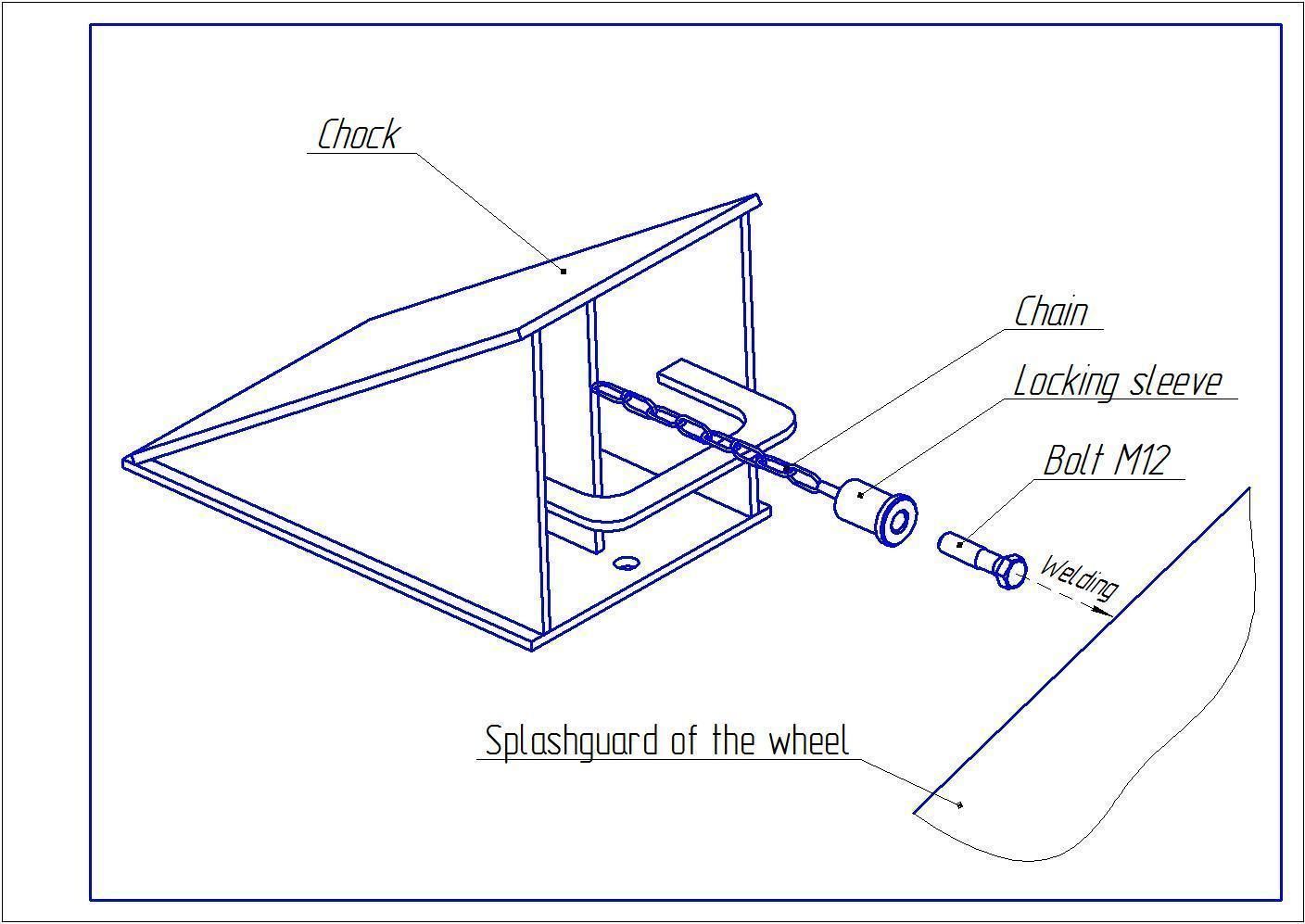 Steel wheel chock 3D model | CGTrader