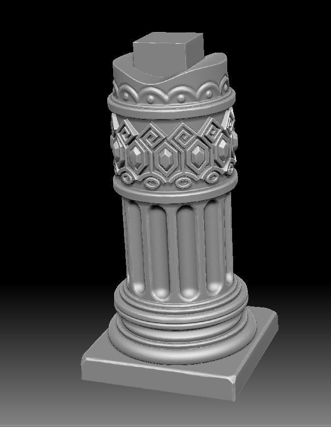 pedestal 1 3d print bust of man with beard free 3D model 3D printable ...