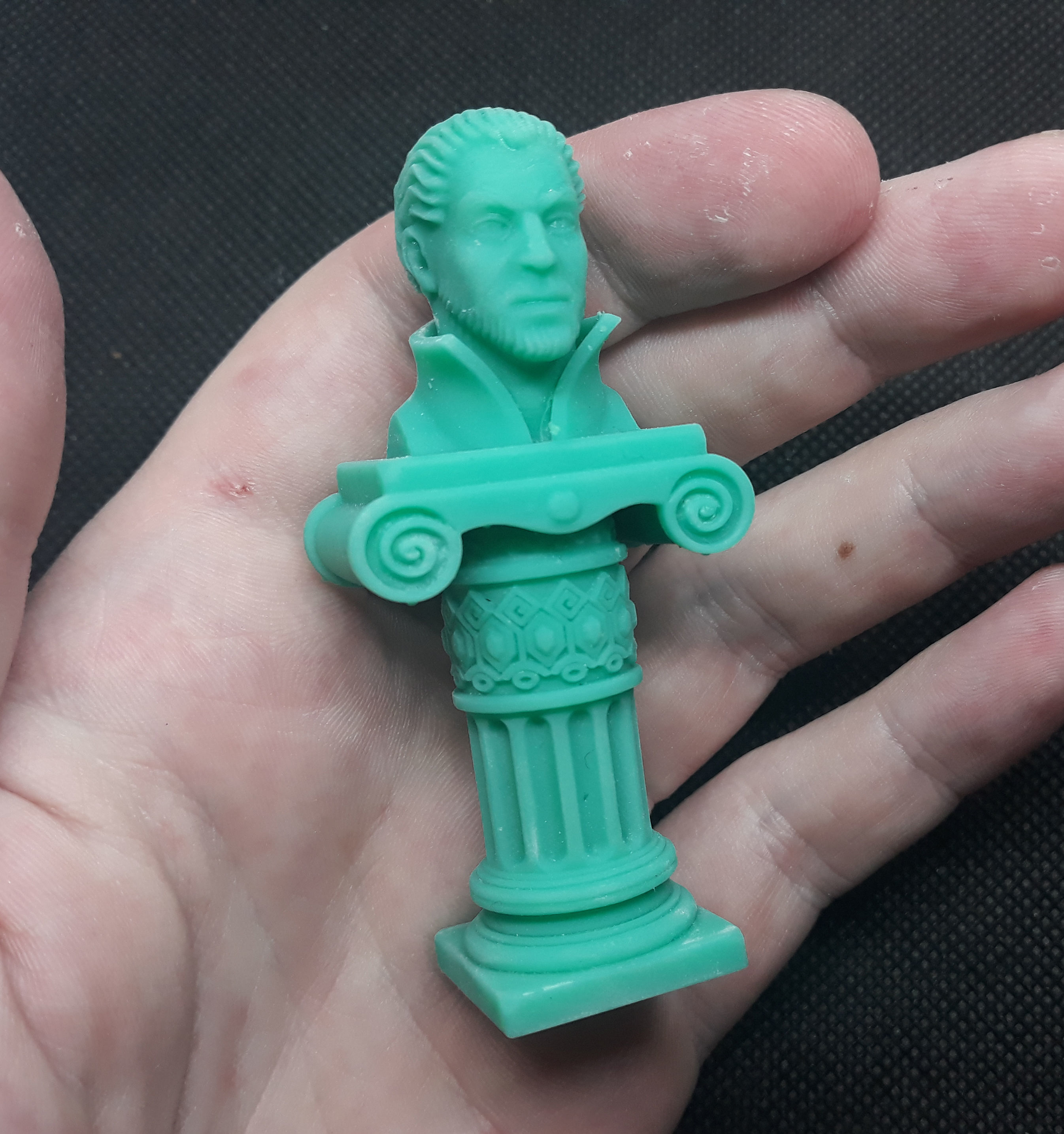 pedestal 1 3d print bust of man with beard free 3D model 3D printable ...