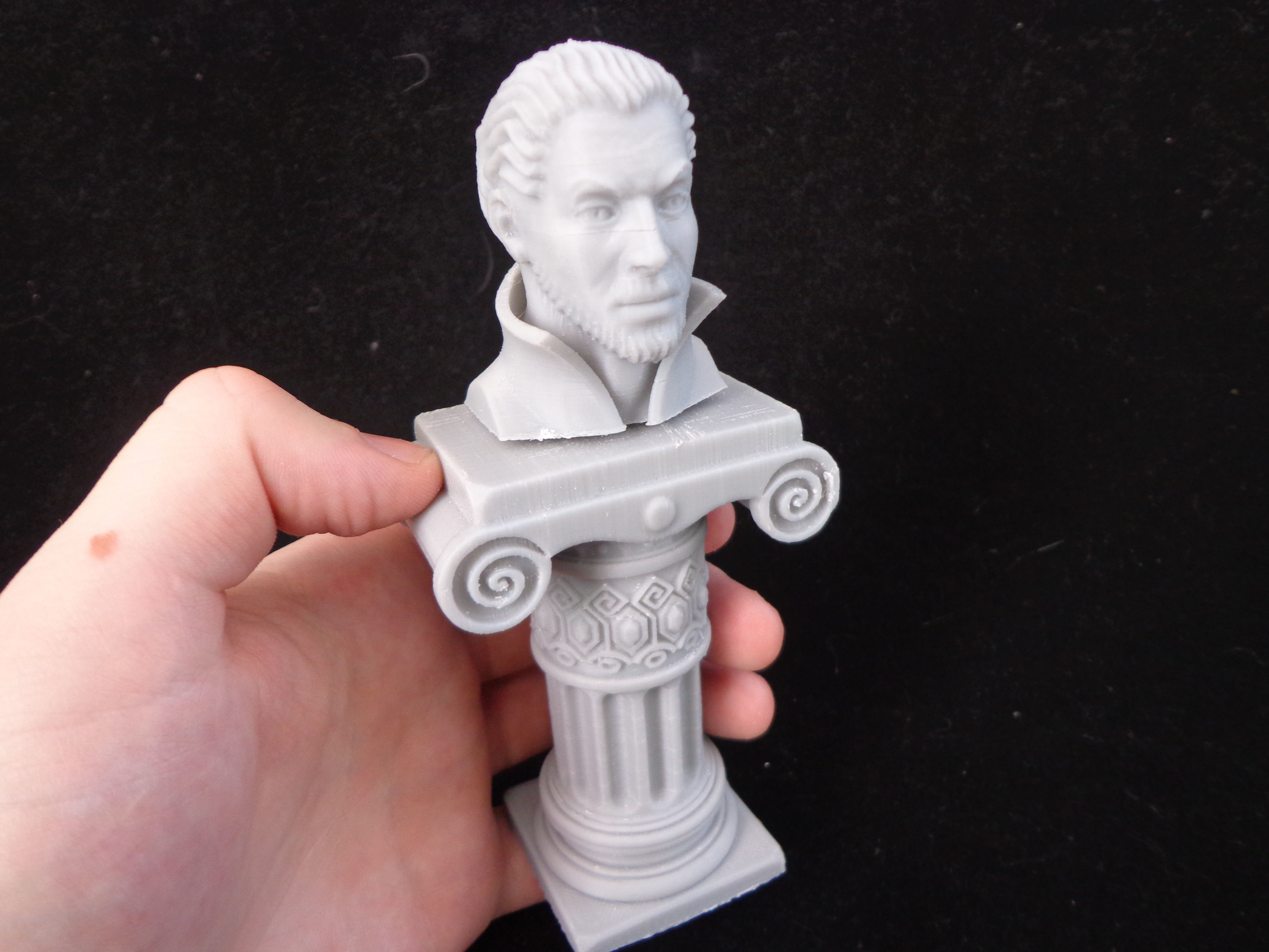 pedestal 1 3d print bust of man with beard free 3D model 3D printable ...