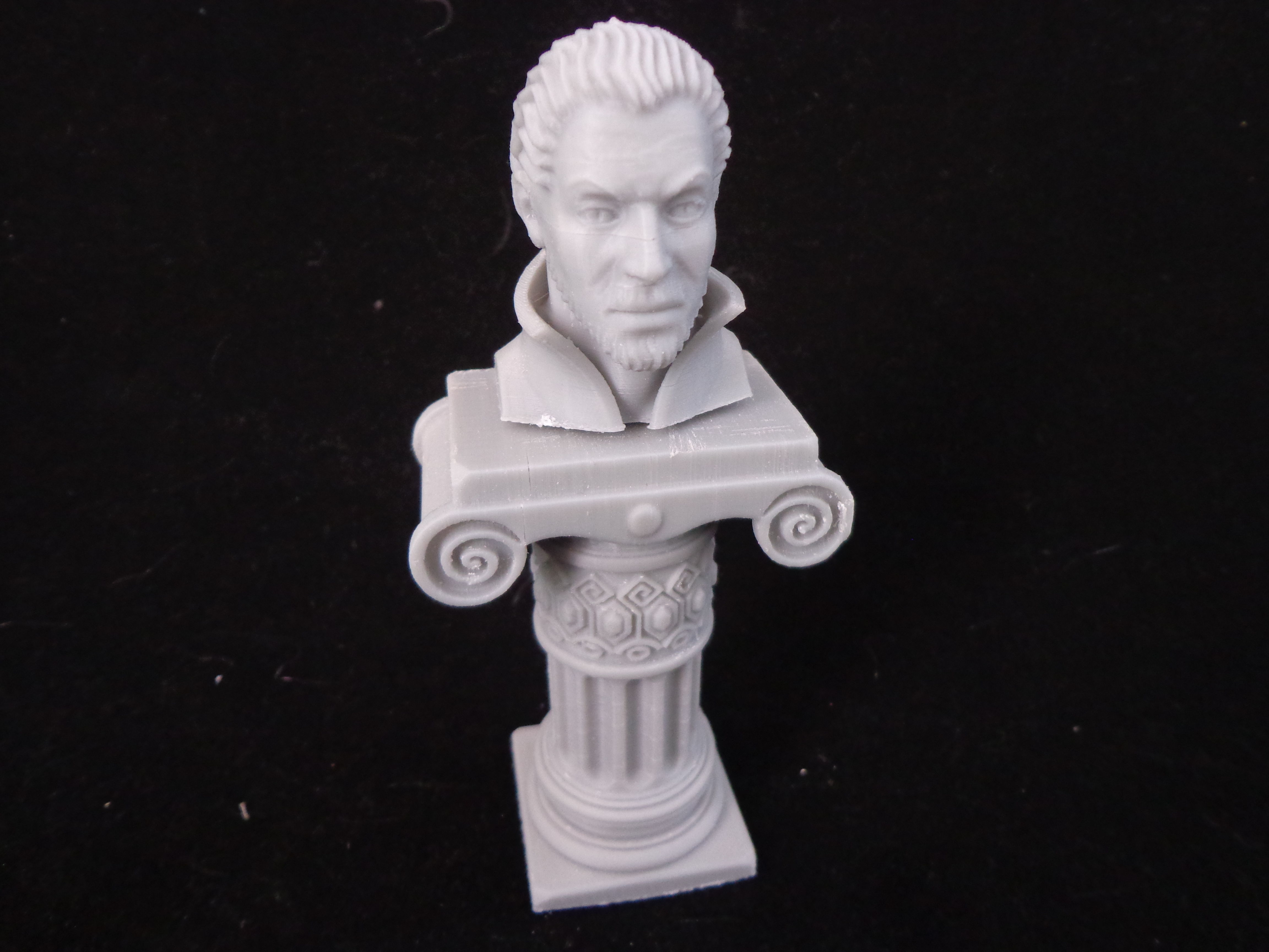 pedestal 1 3d print bust of man with beard free 3D model 3D printable ...