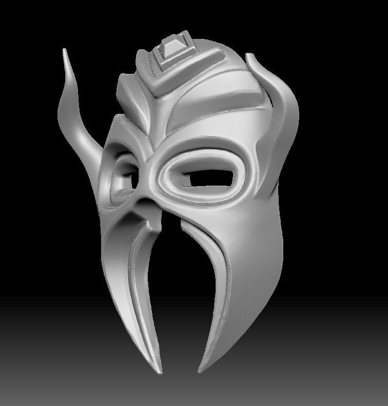 Horned mask 3d print free 3D model 3D printable | CGTrader