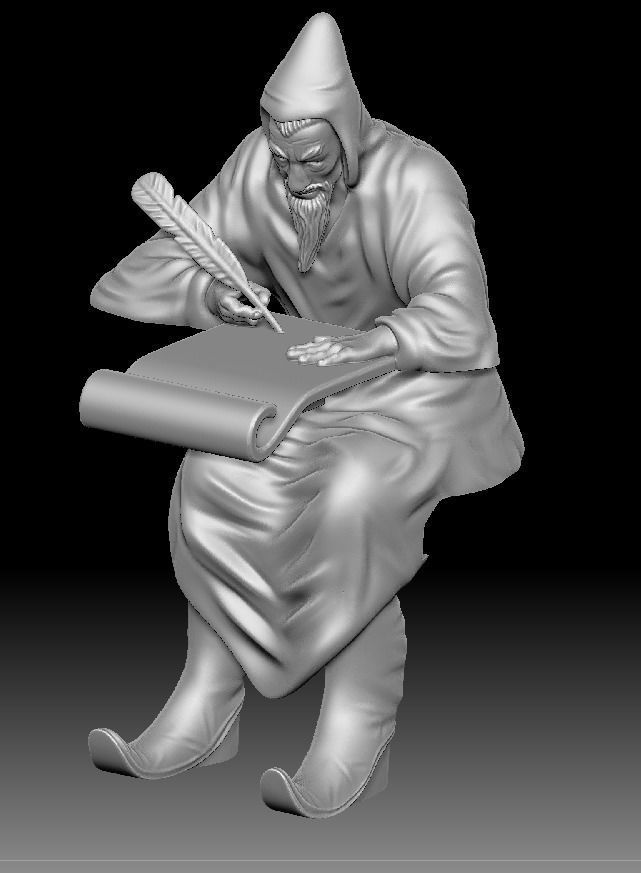 wizard on throne 3d print free 3D model 3D printable | CGTrader