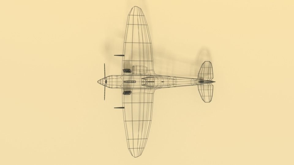 3D model Low Poly Cartoon Supermarine Spitfire MKII Airplane VR / AR ...