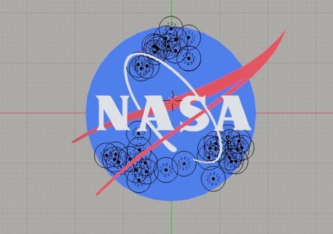3d Logo of NASA 3D model 3D printable | CGTrader