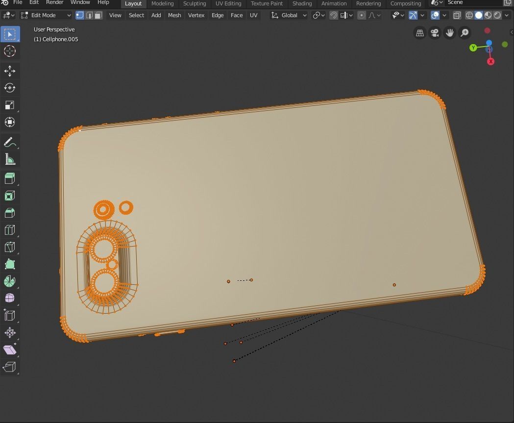 3D model Low Poly PBR cellphone phone with stylus VR / AR / low-poly ...