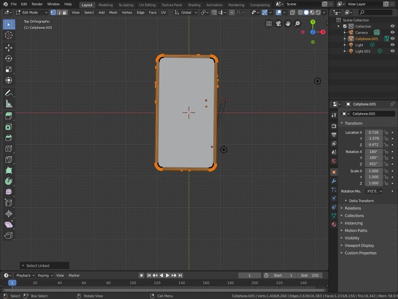 3D model Low Poly PBR cellphone phone with stylus VR / AR / low-poly ...