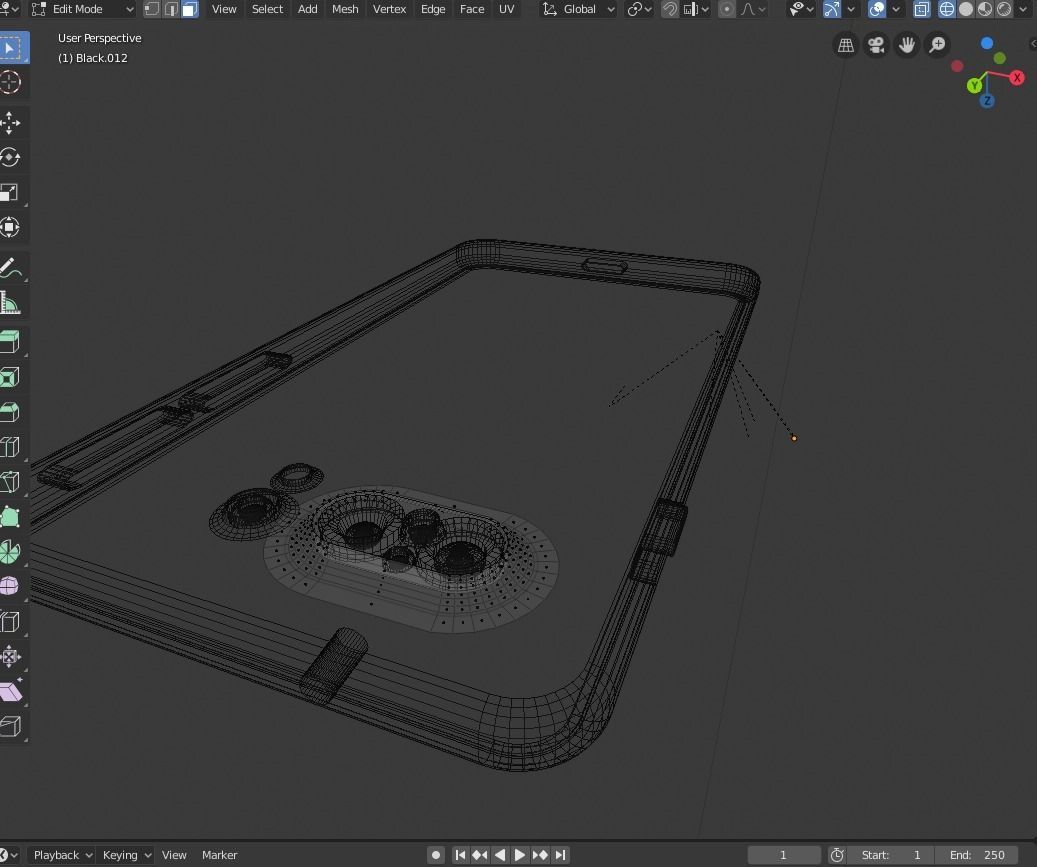 3D model Low Poly PBR cellphone phone with stylus VR / AR / low-poly ...