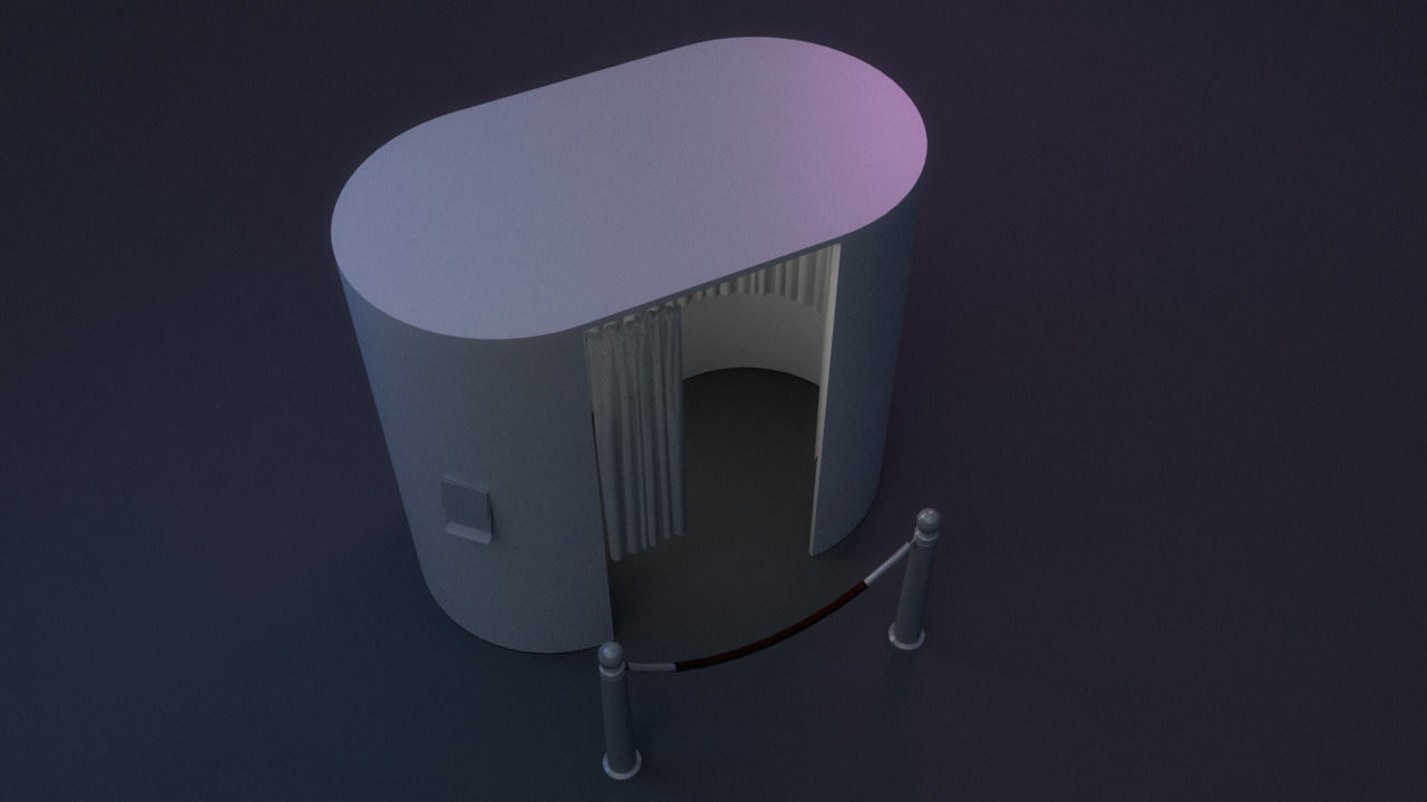 3D model Photo Booth VR / AR / low-poly | CGTrader