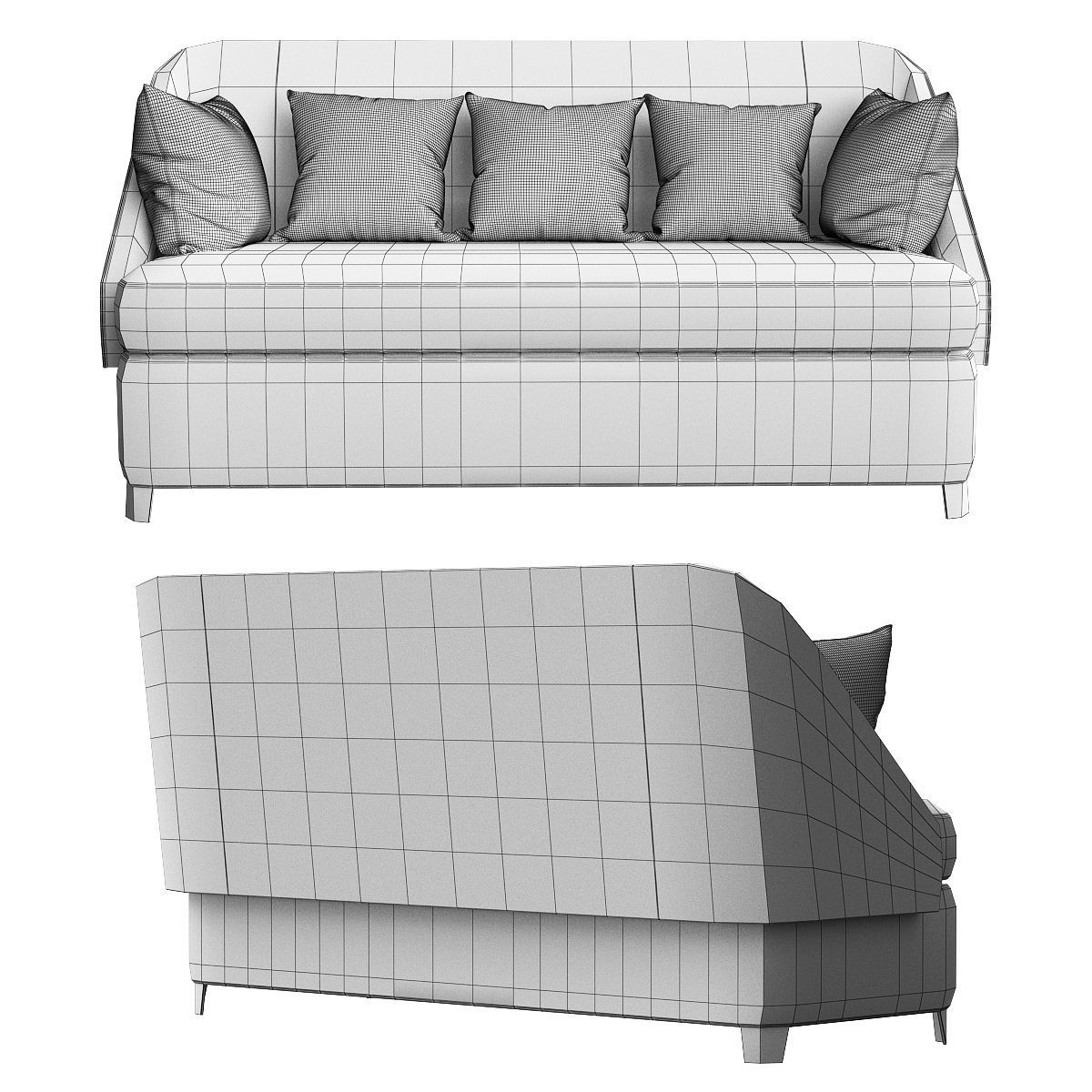 3D model Sofas low poly 3d model collection sofa - lawson soa VR / AR ...