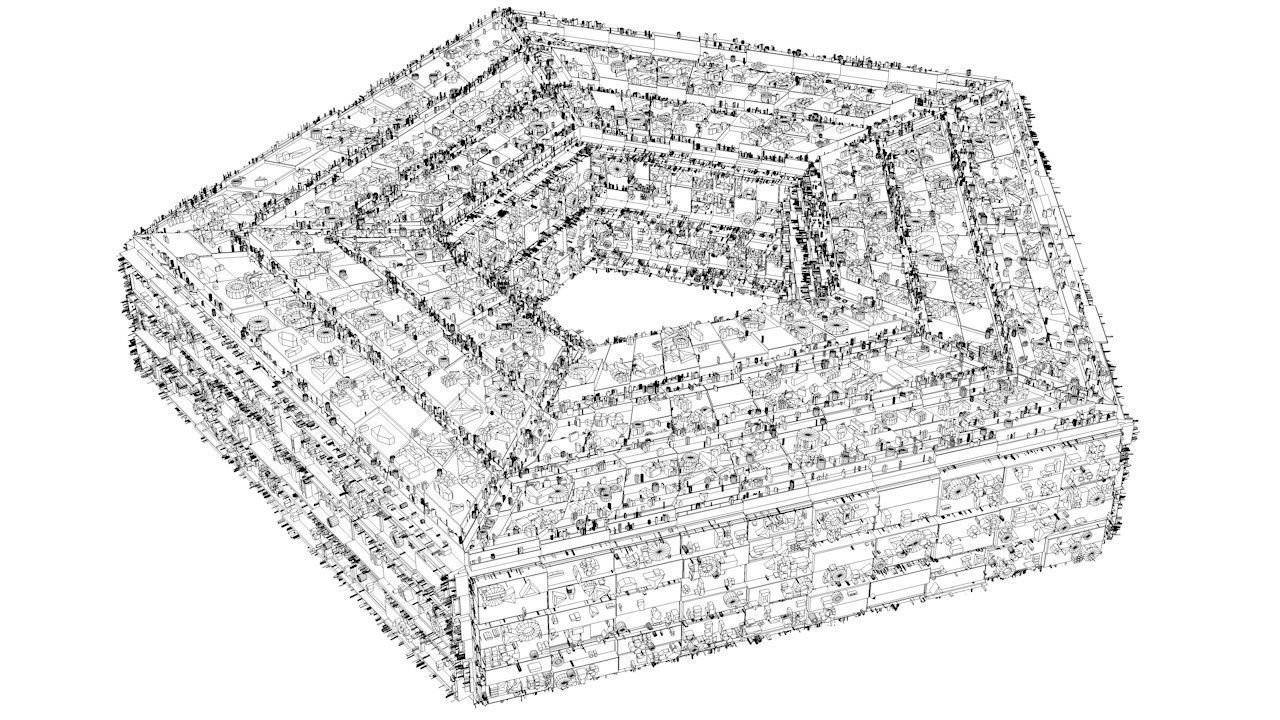 Sci -Fi Shapes - The Pentagon 3D model | CGTrader