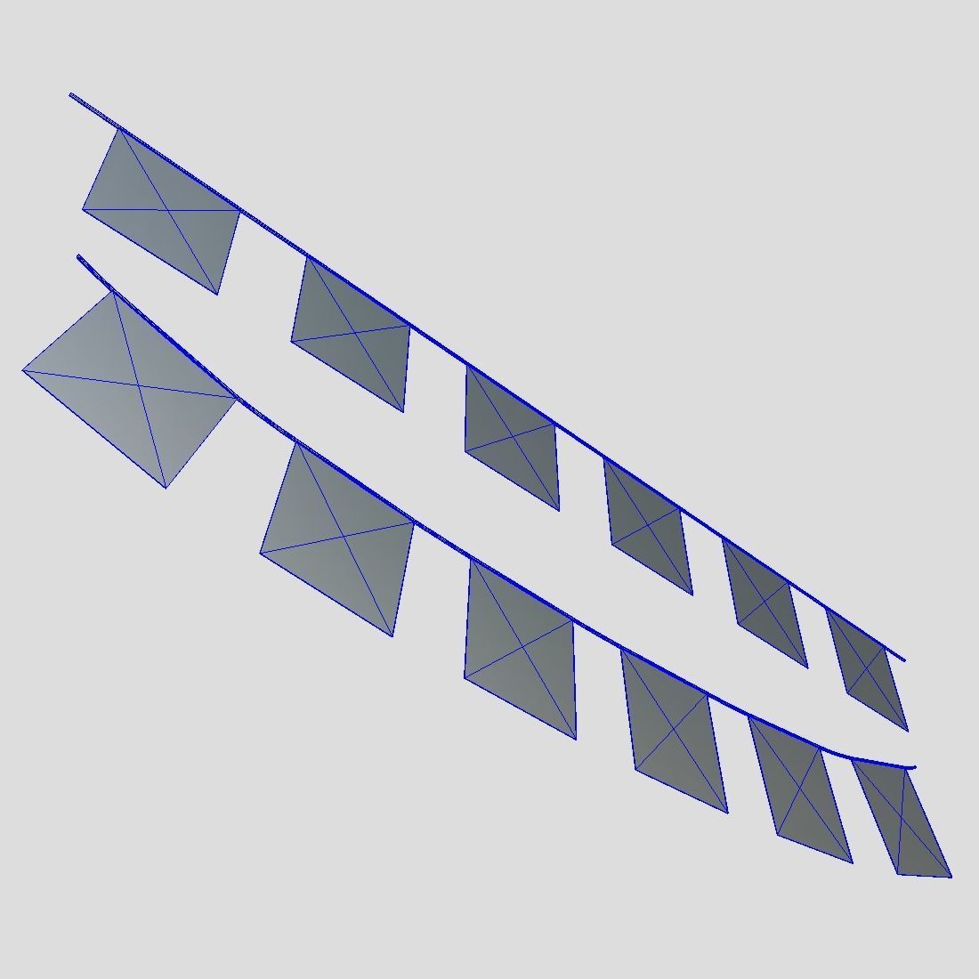 3D model Pennant 2 colorful flags VR / AR / low-poly | CGTrader
