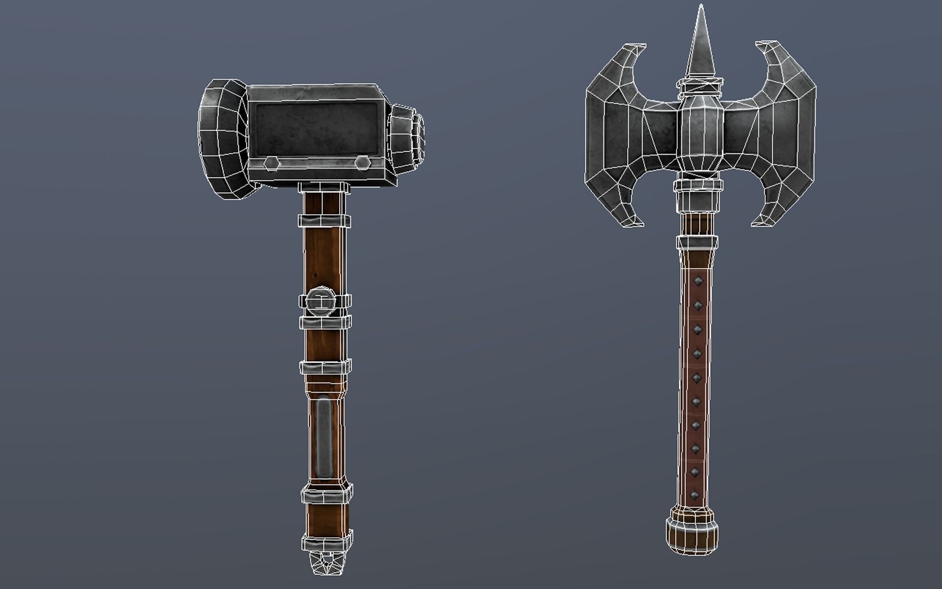 3D model Dwarf Weapon Pack VR / AR / low-poly | CGTrader