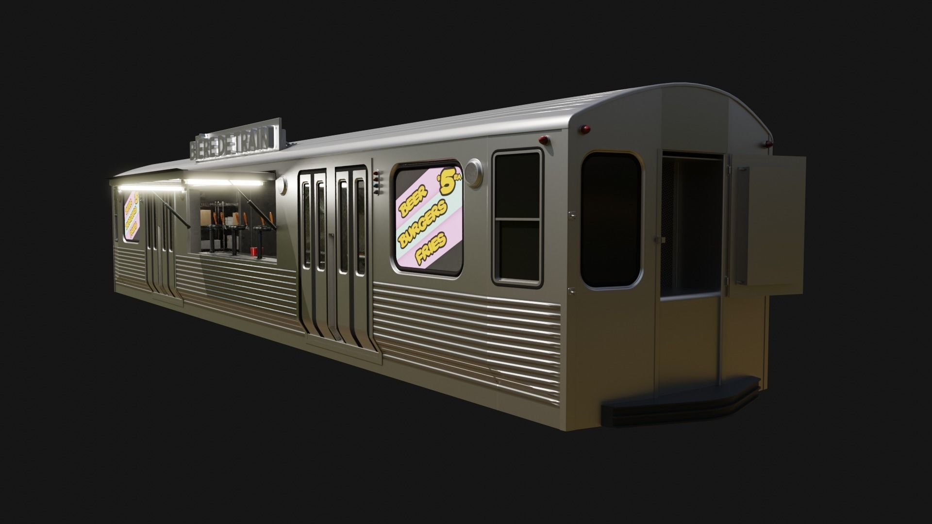 Subway Bar free 3D model | CGTrader