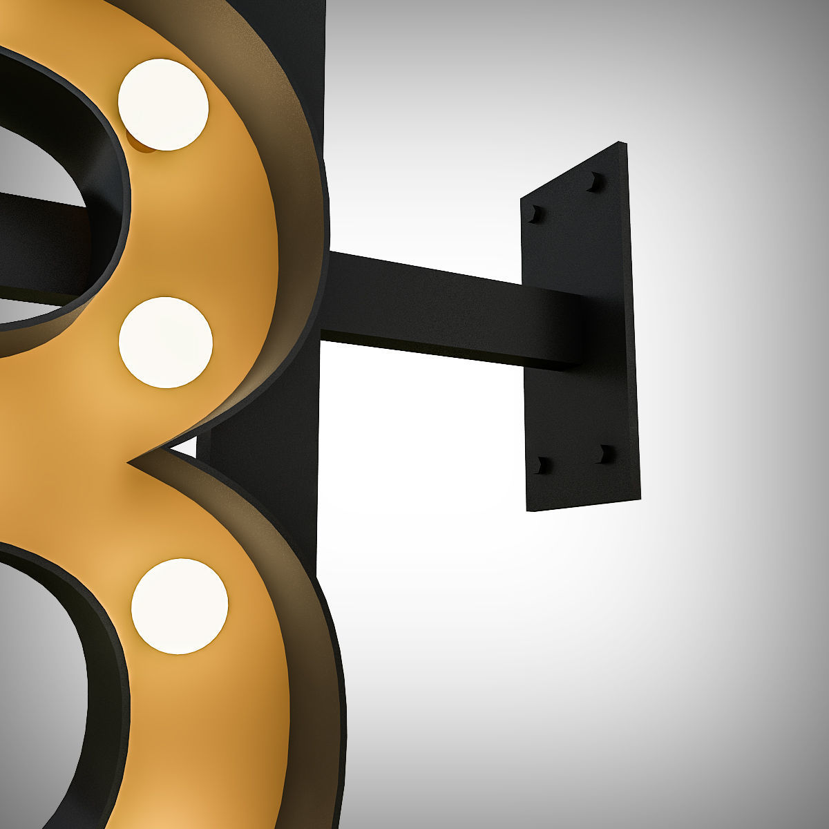 Bar Bulb Sign 3D model | CGTrader