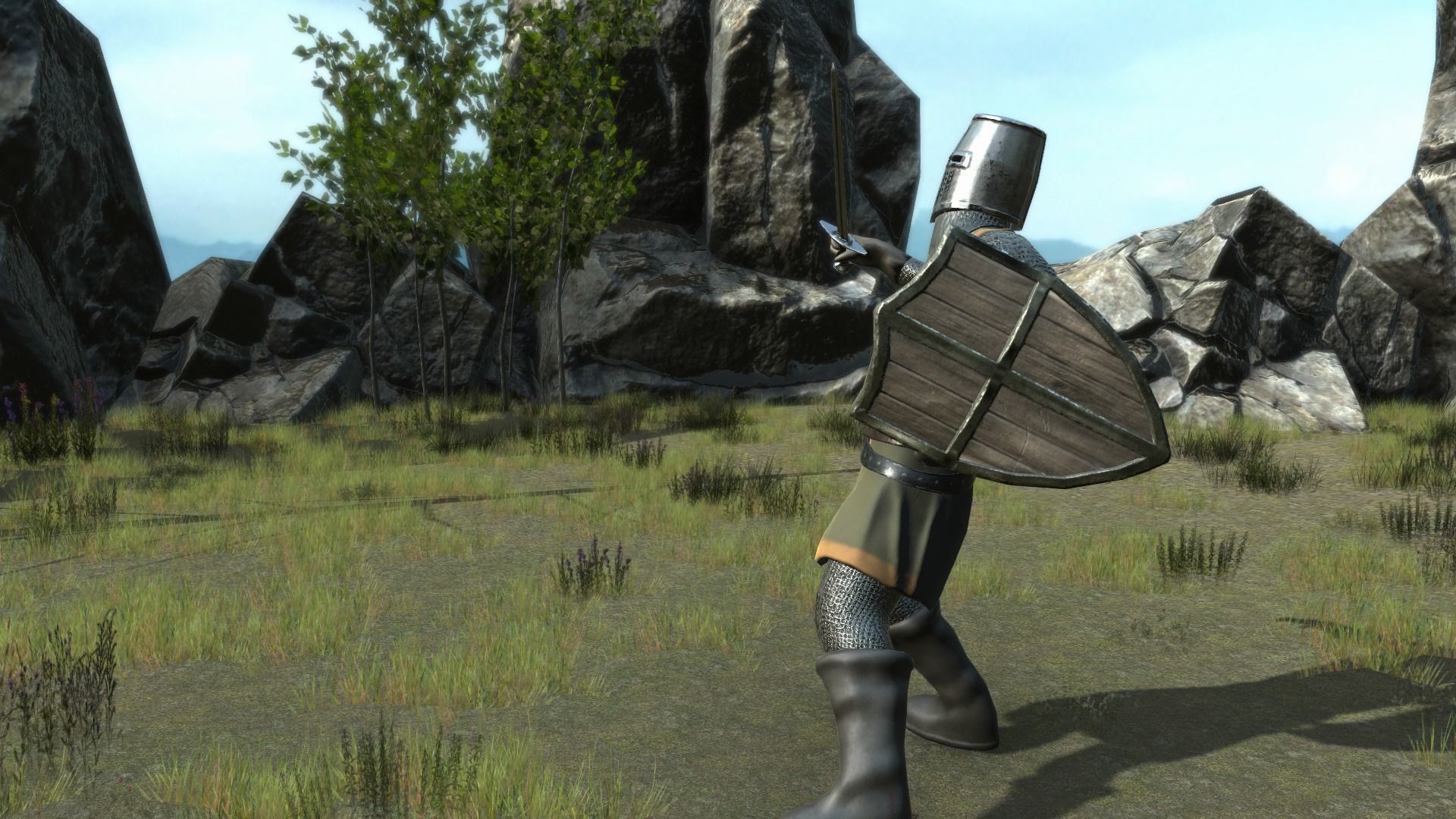 3D model Knight with a shield VR / AR / low-poly rigged animated | CGTrader