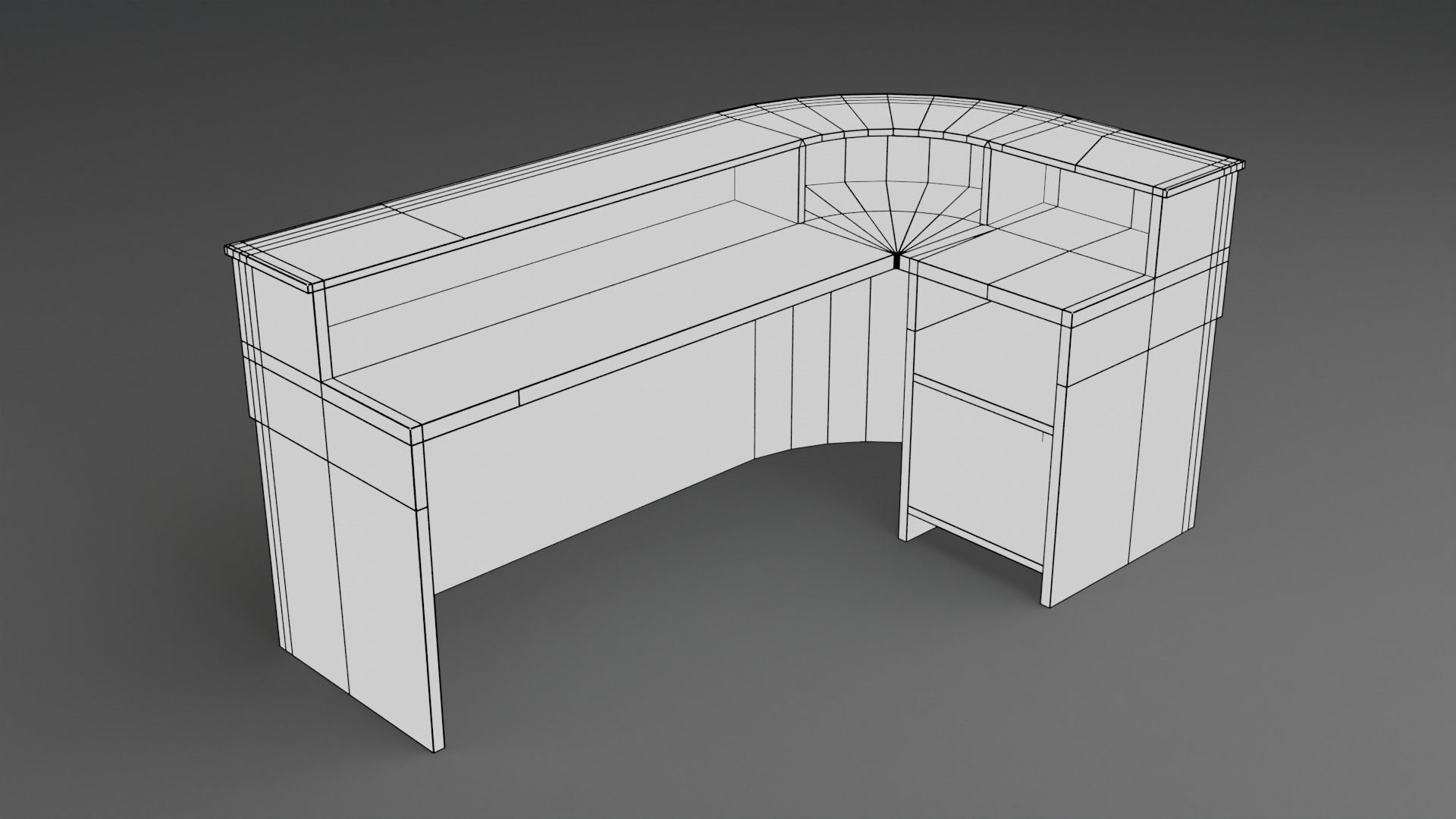 3D model Counter Desk VR / AR / low-poly | CGTrader