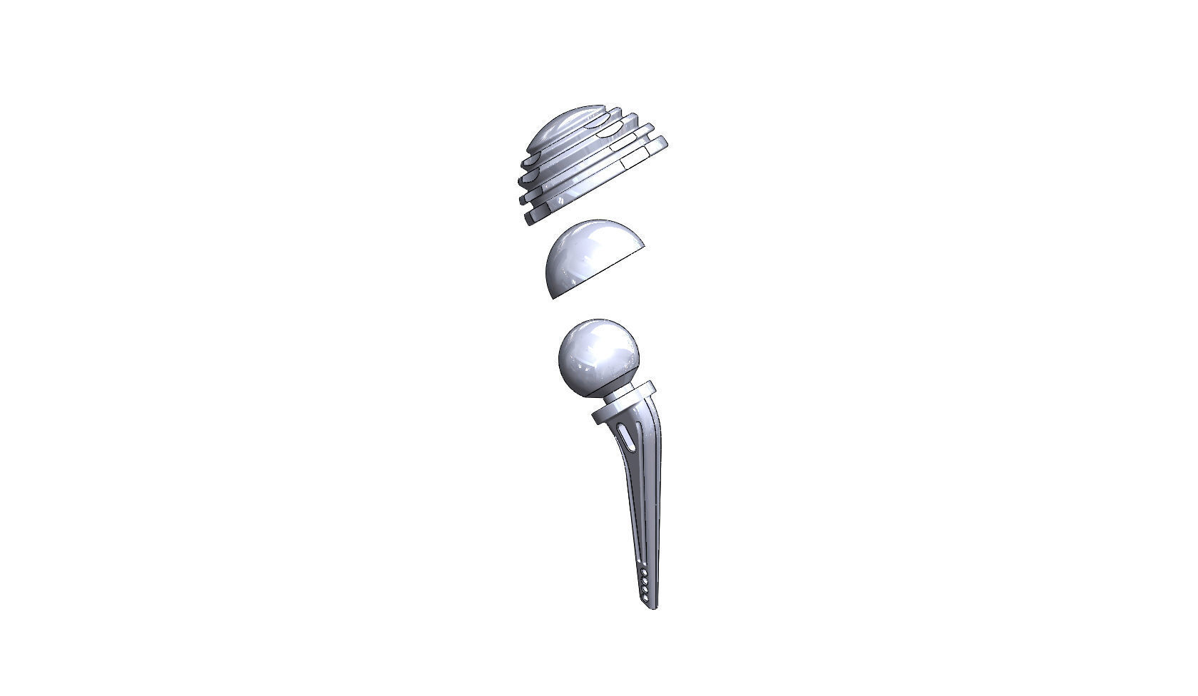 Prosthetic hip joint 3D model 3D printable | CGTrader